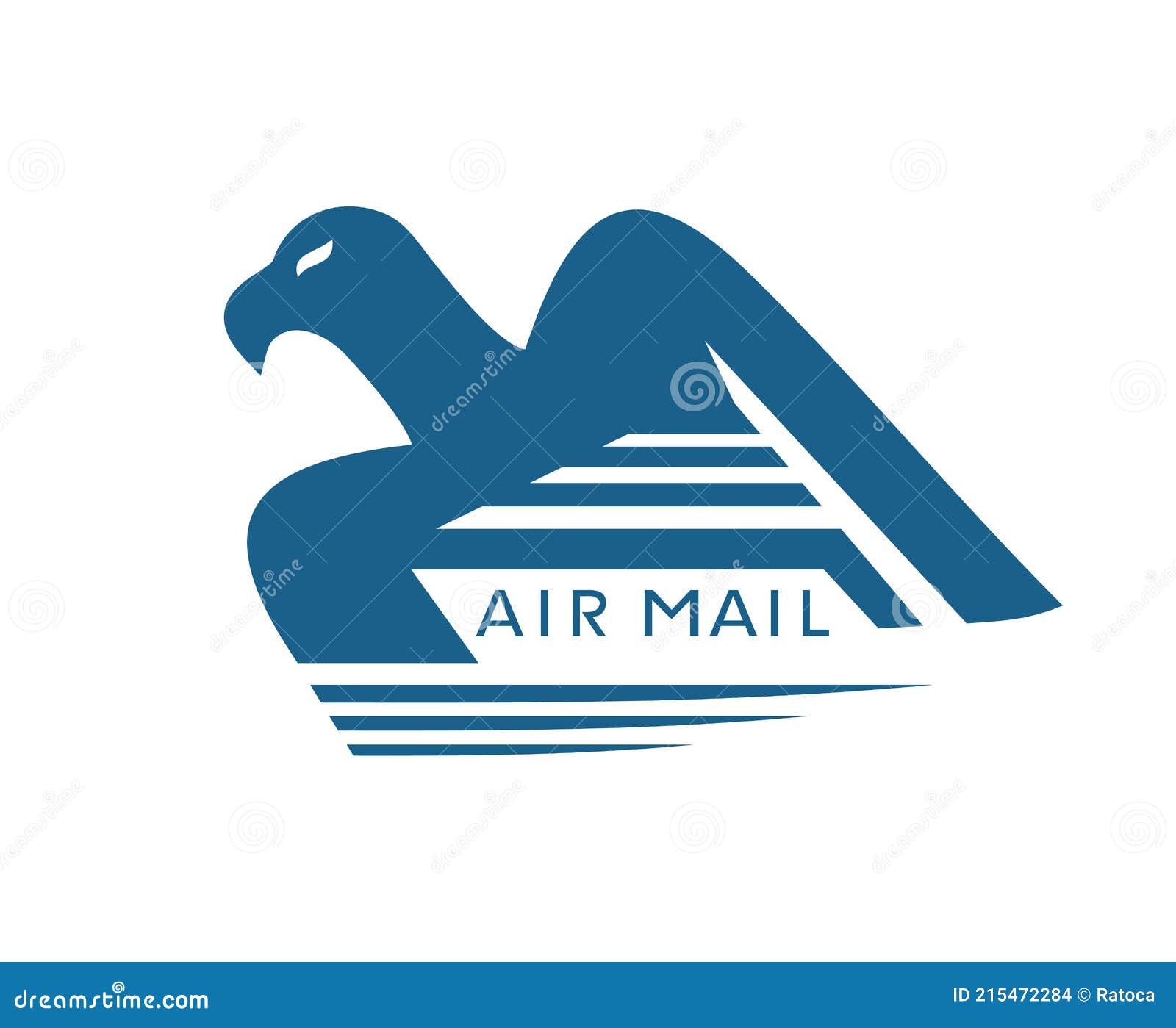 Creative Design of Eagle with Air Mail Message Stock Vector ...