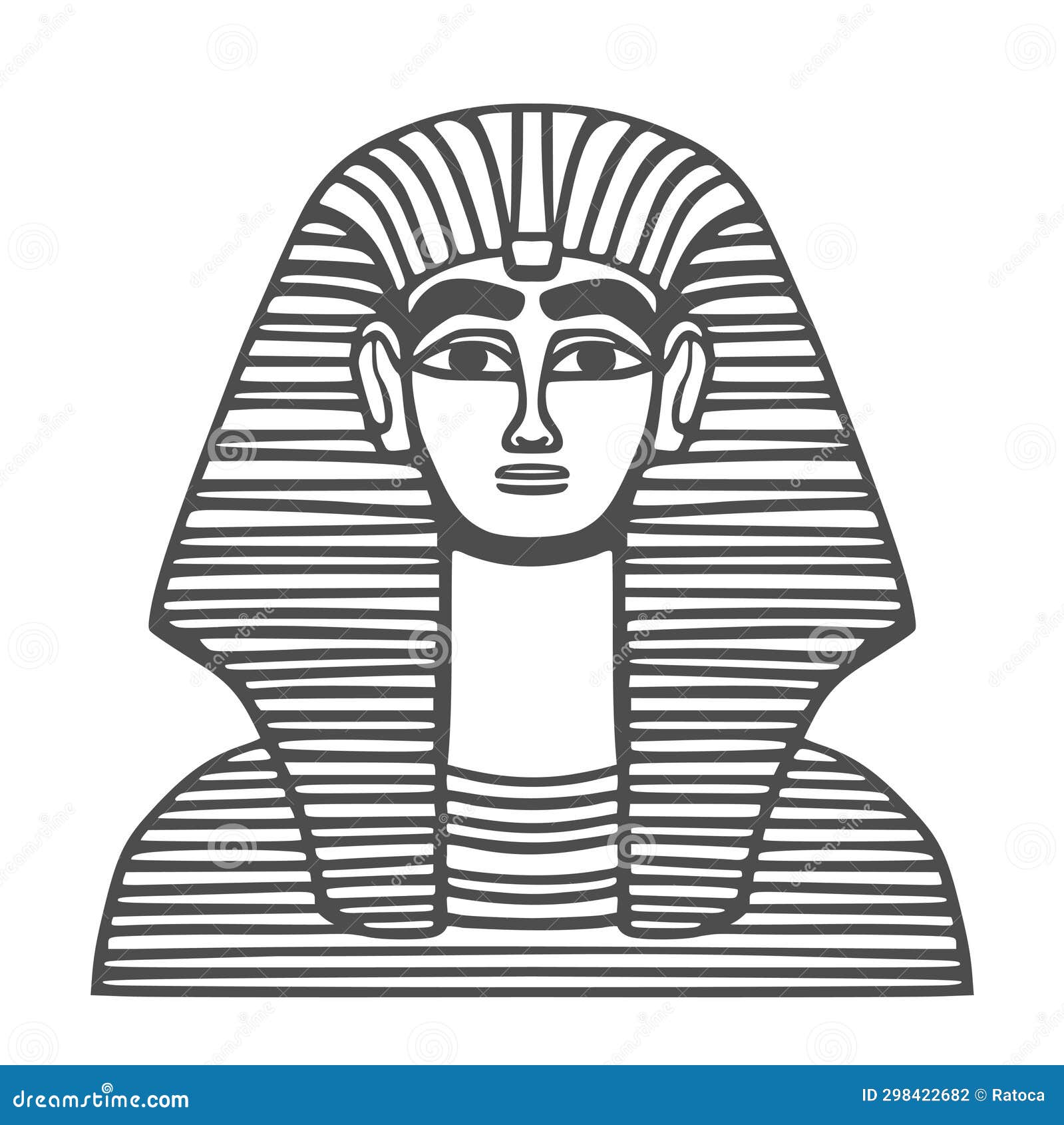 Egypt god head symbol stock vector. Illustration of historic - 298422682