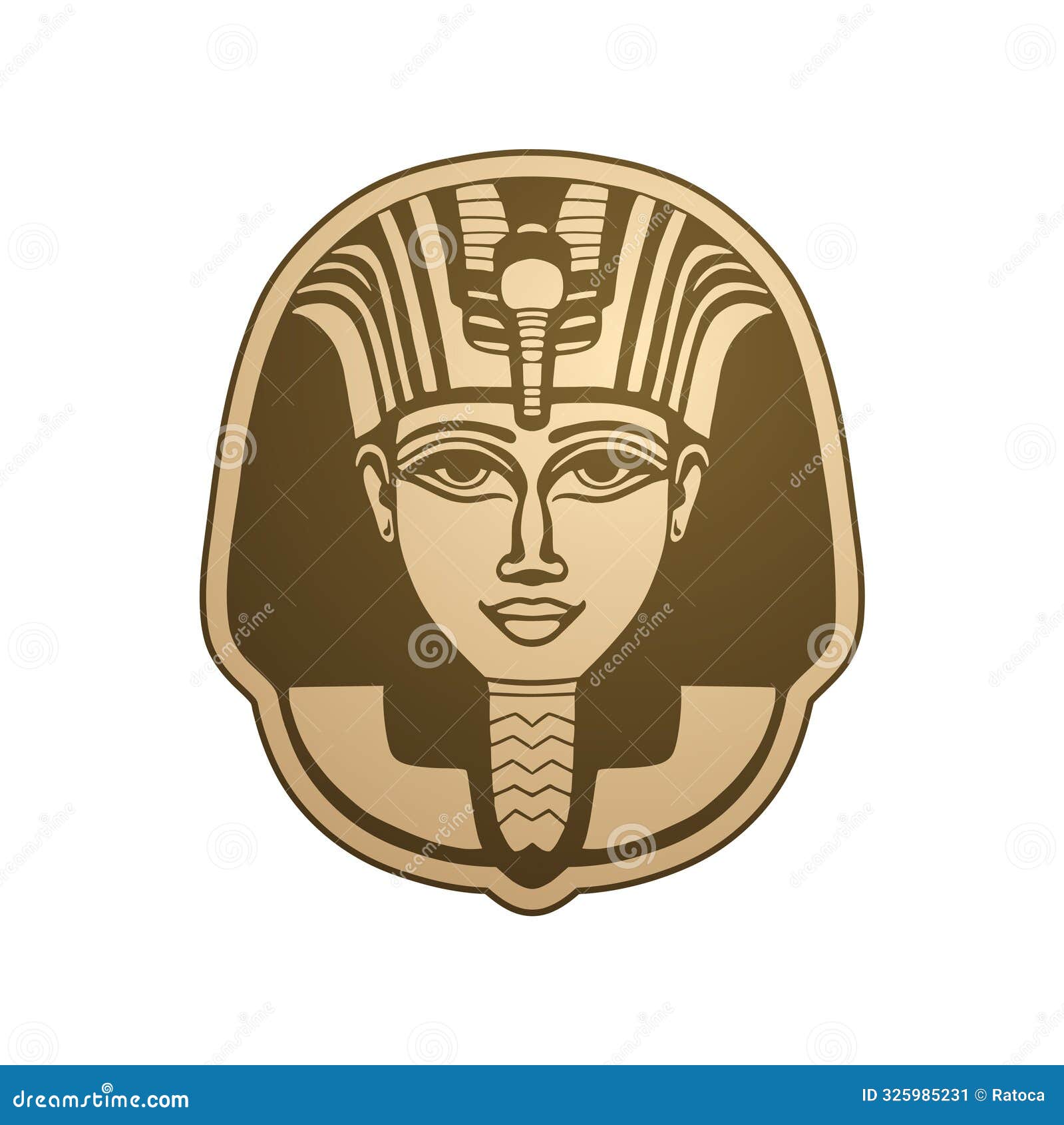 Egypt god head symbol stock vector. Illustration of face - 325985231
