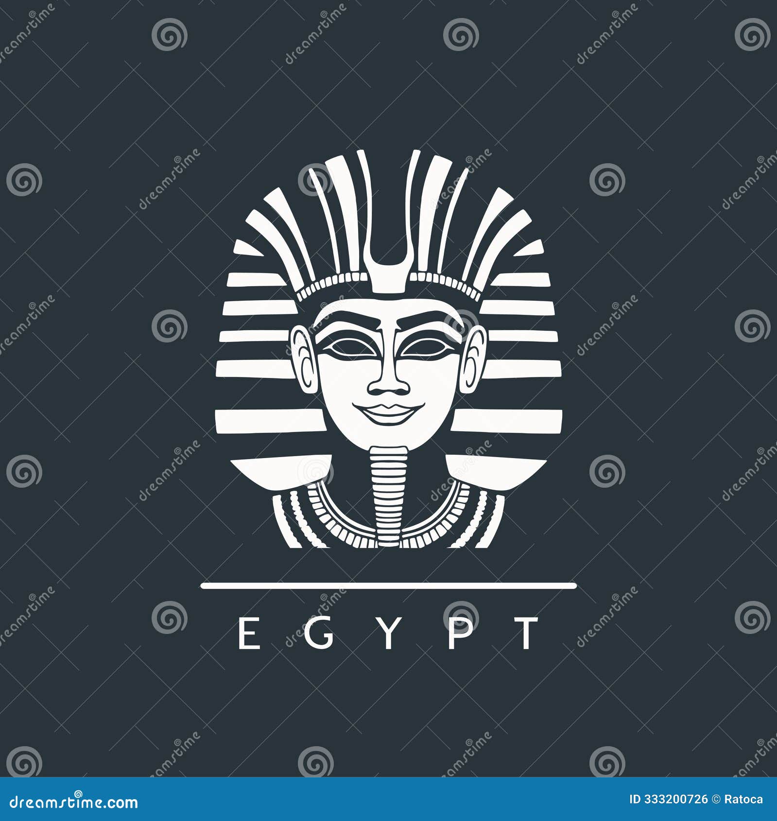 Egypt god head symbol stock illustration. Illustration of vintage ...