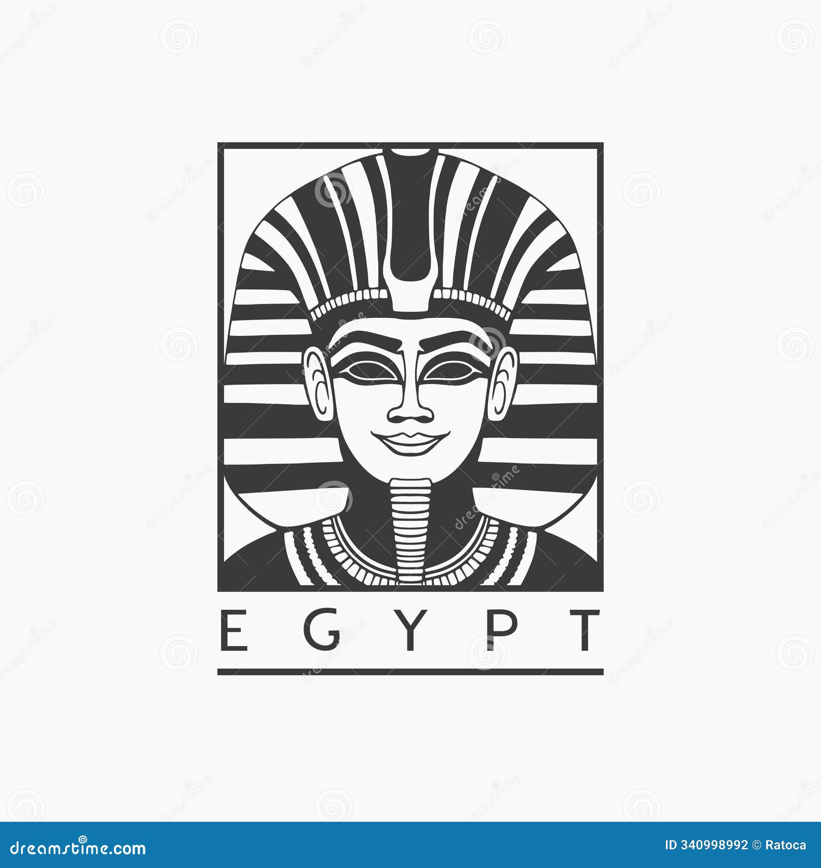 Egypt god head symbol stock illustration. Illustration of king - 340998992