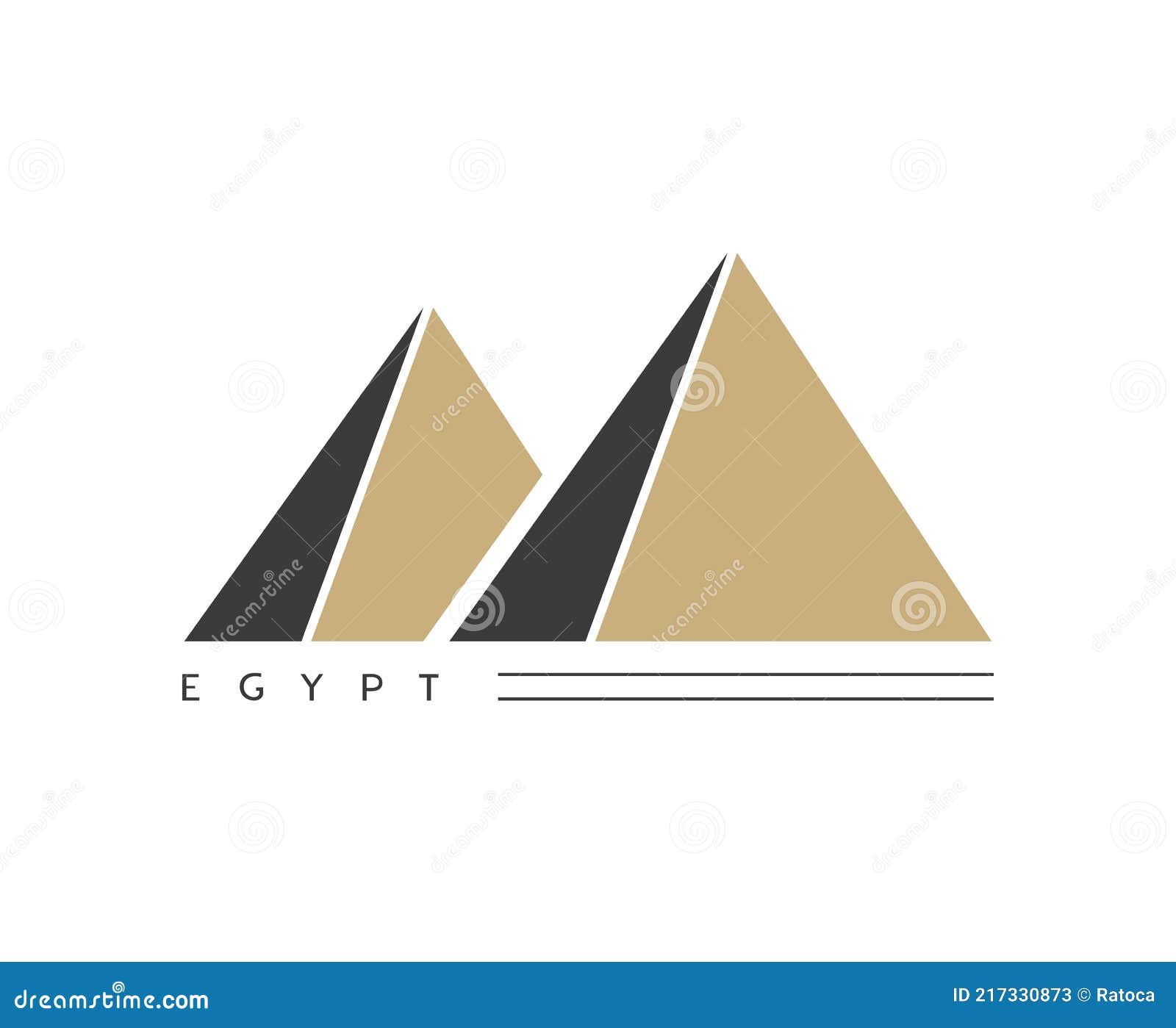 Creative Design of Egyptian Pyramid Stock Vector - Illustration of ...