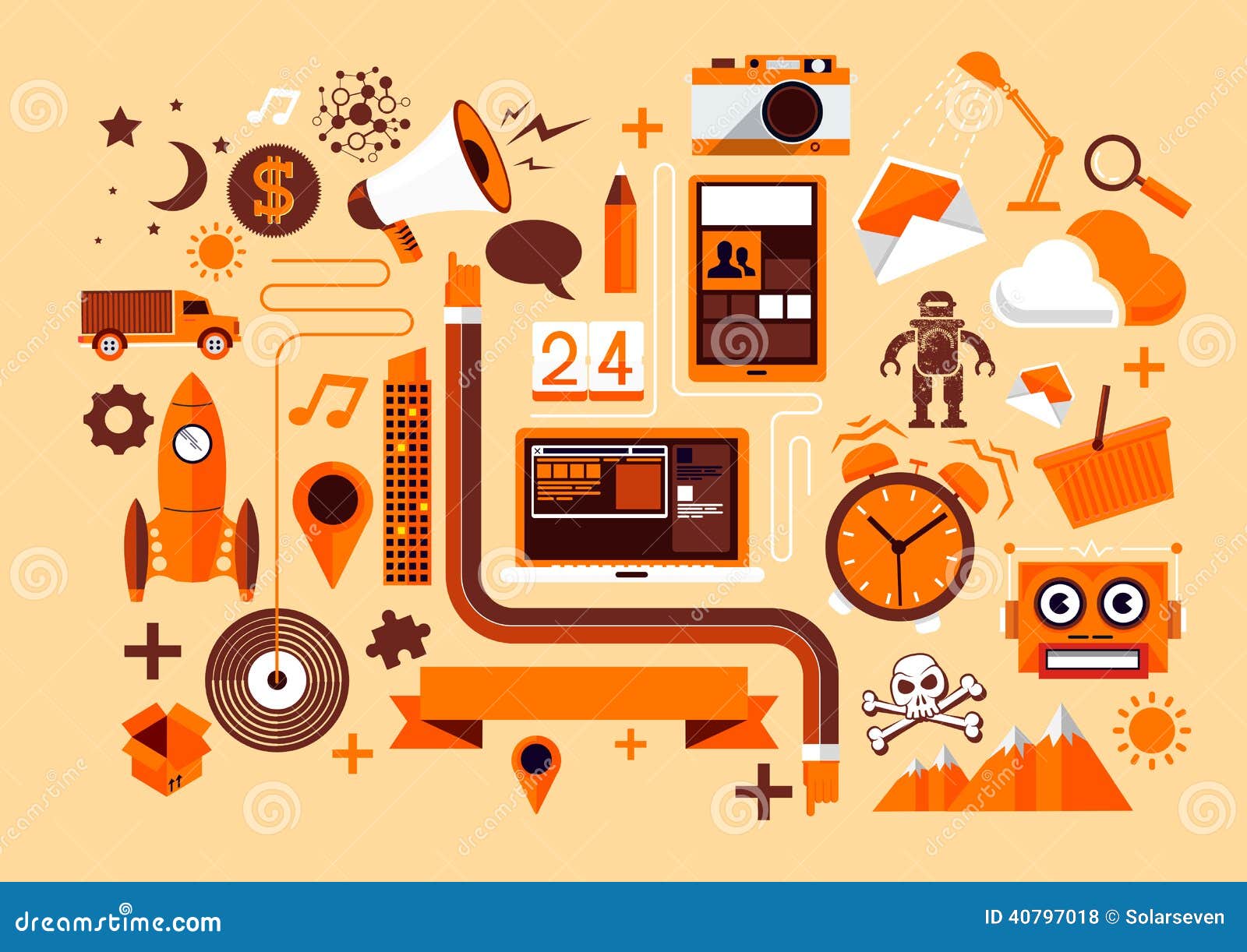 Creative Design Elements stock vector. Illustration of cloud - 40797018