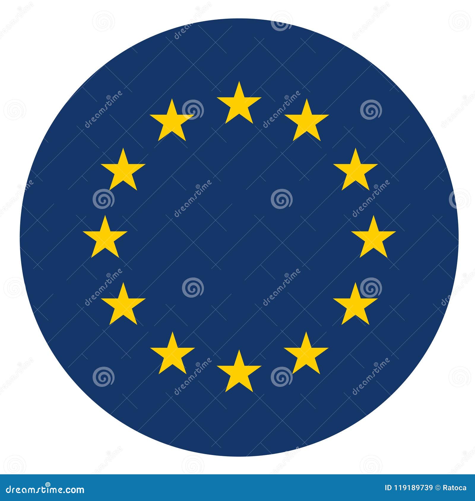 Europe circle icon stock vector. Illustration of template - 119189739