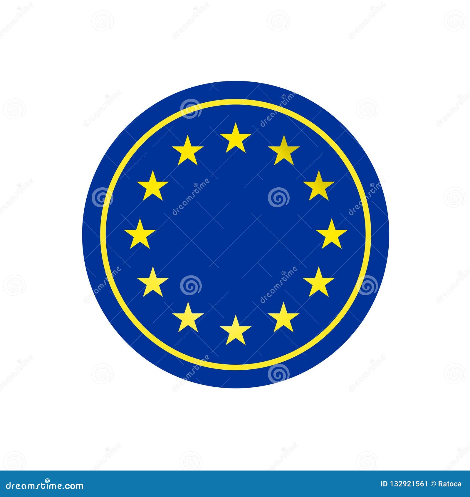 Europe circle icon stock vector. Illustration of nation - 132921561