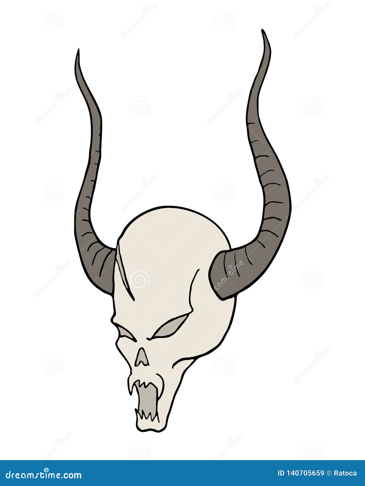 Evil demon draw stock vector. Illustration of evil, monster - 140705659