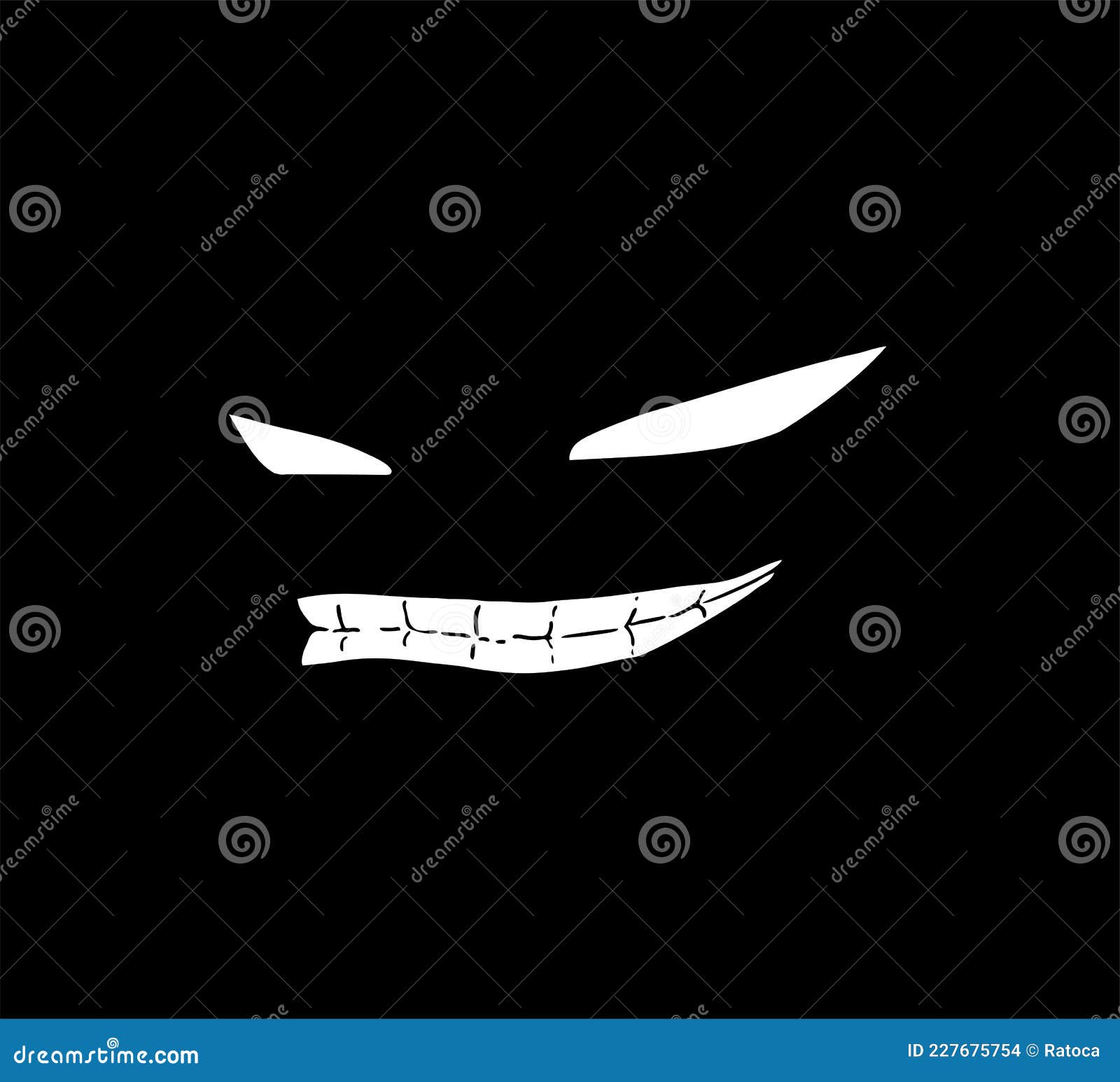 Creative Design of Evil Monster Face Stock Vector - Illustration of ...