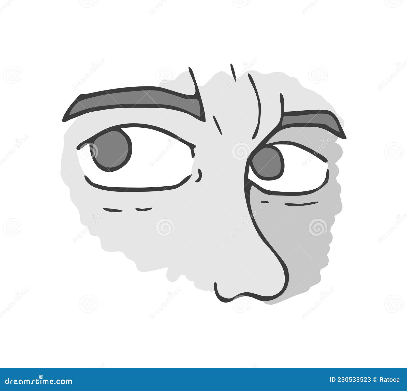 Creative Design of Face Looking Draw Stock Vector - Illustration of ...