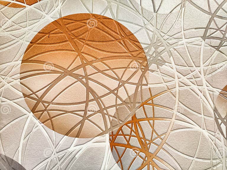 Creative Design Featuring Textured Circles and Interwoven Lines on a ...