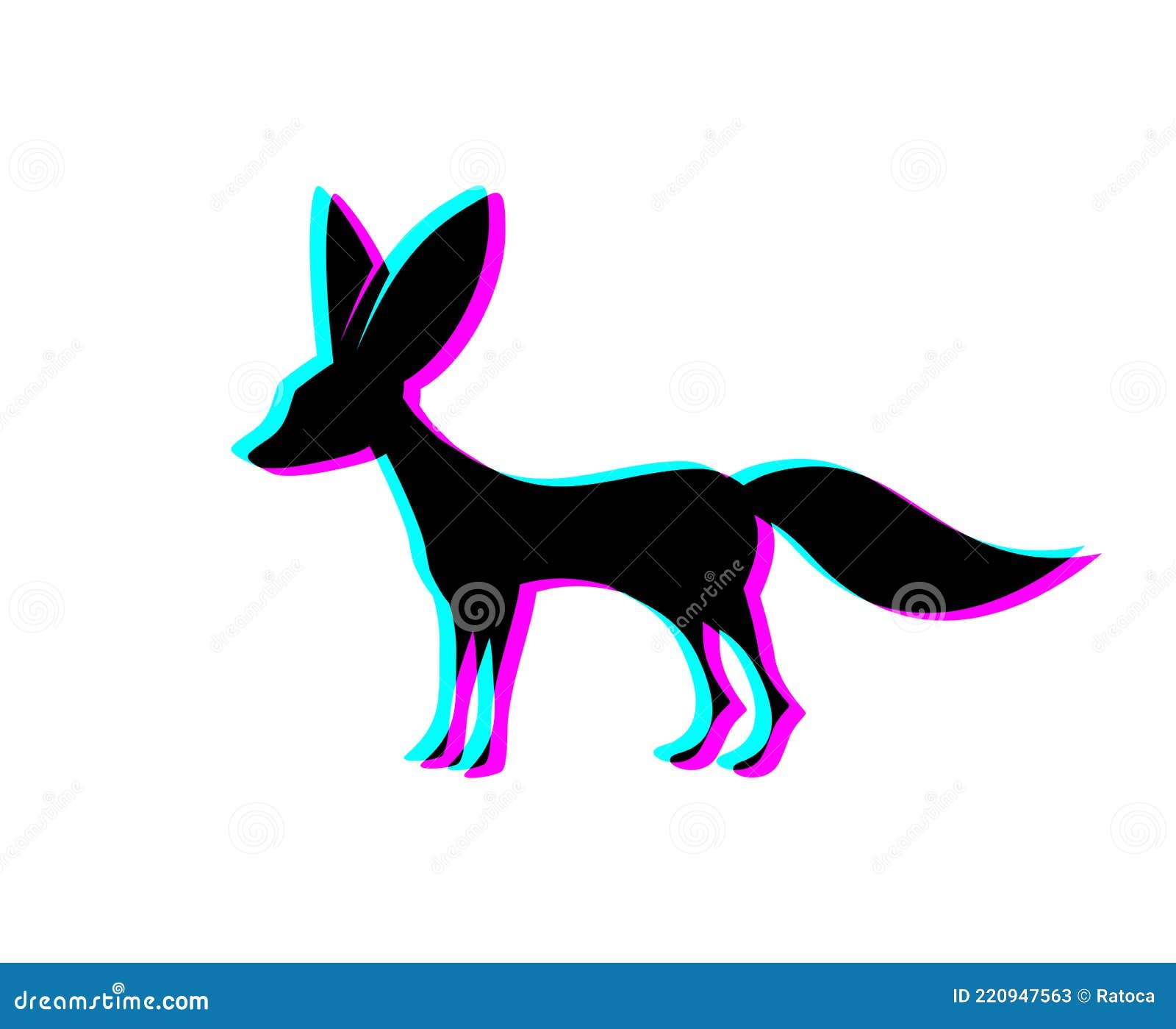 Linear Fennec Fox Icon From Animals Outline Collection. Thin Line ...