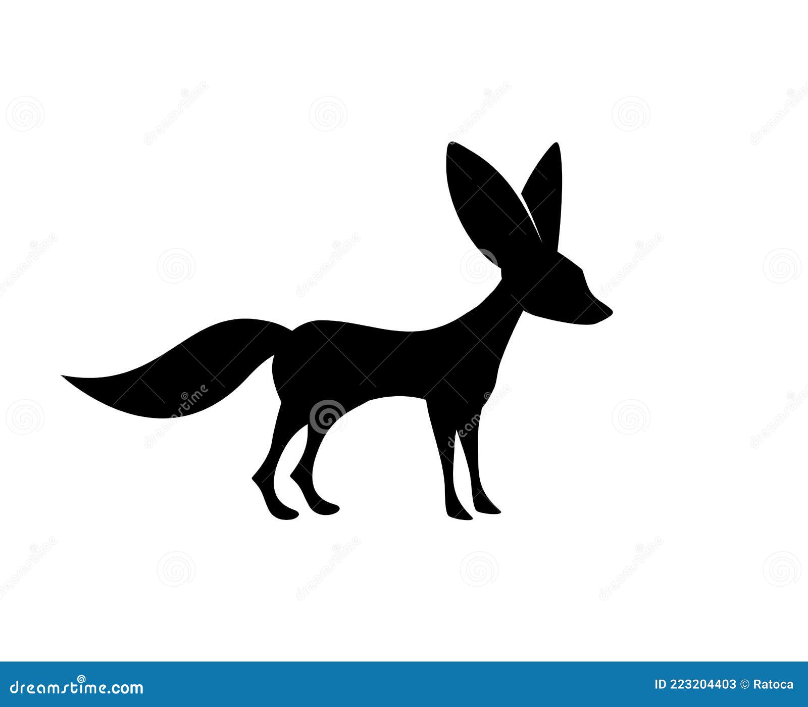 Fennec Fox Silhouette Vector Illustration | CartoonDealer.com #50011722