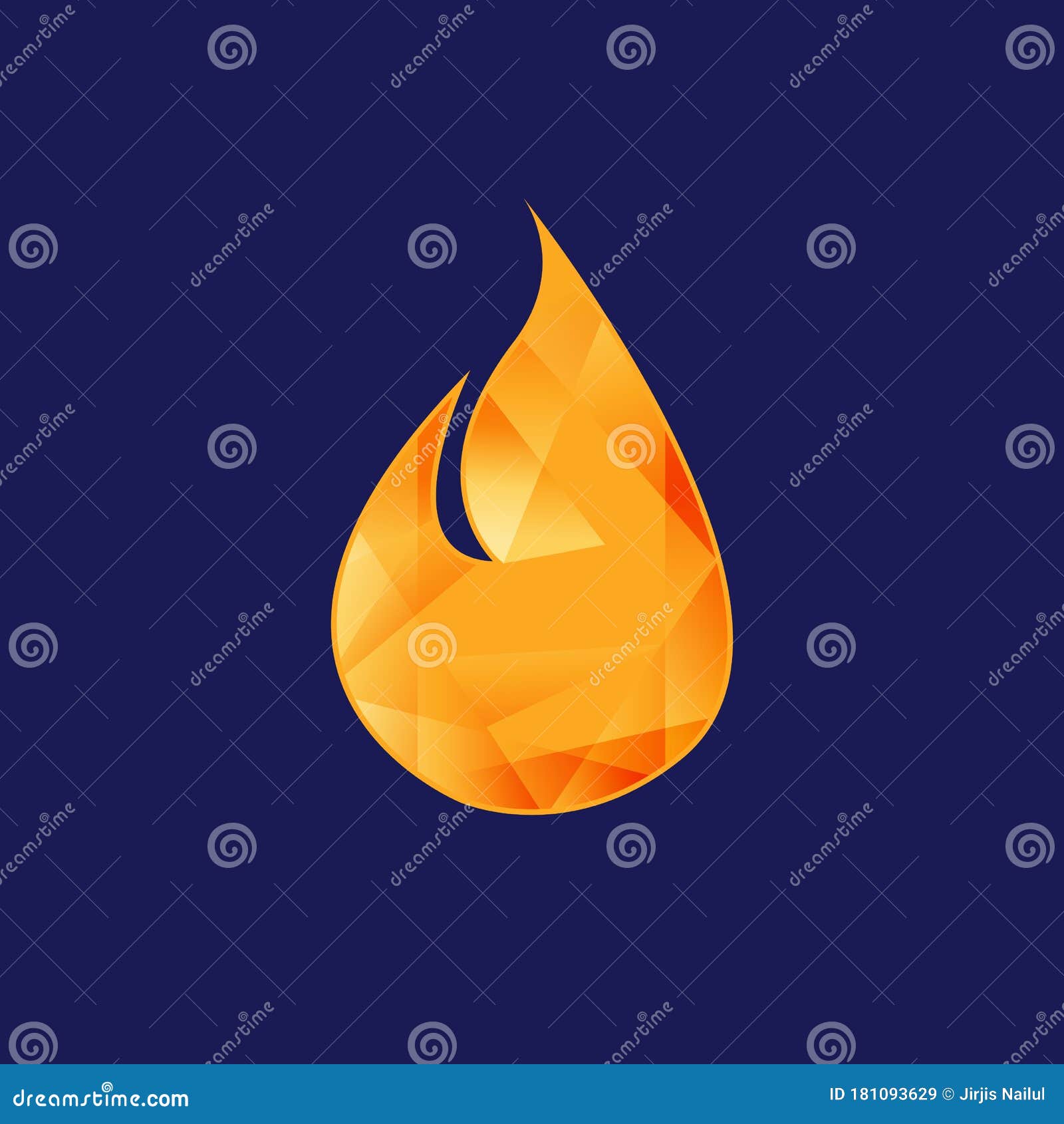 Creative Design Fire Flame Shiny Like Diamond Stock Vector ...