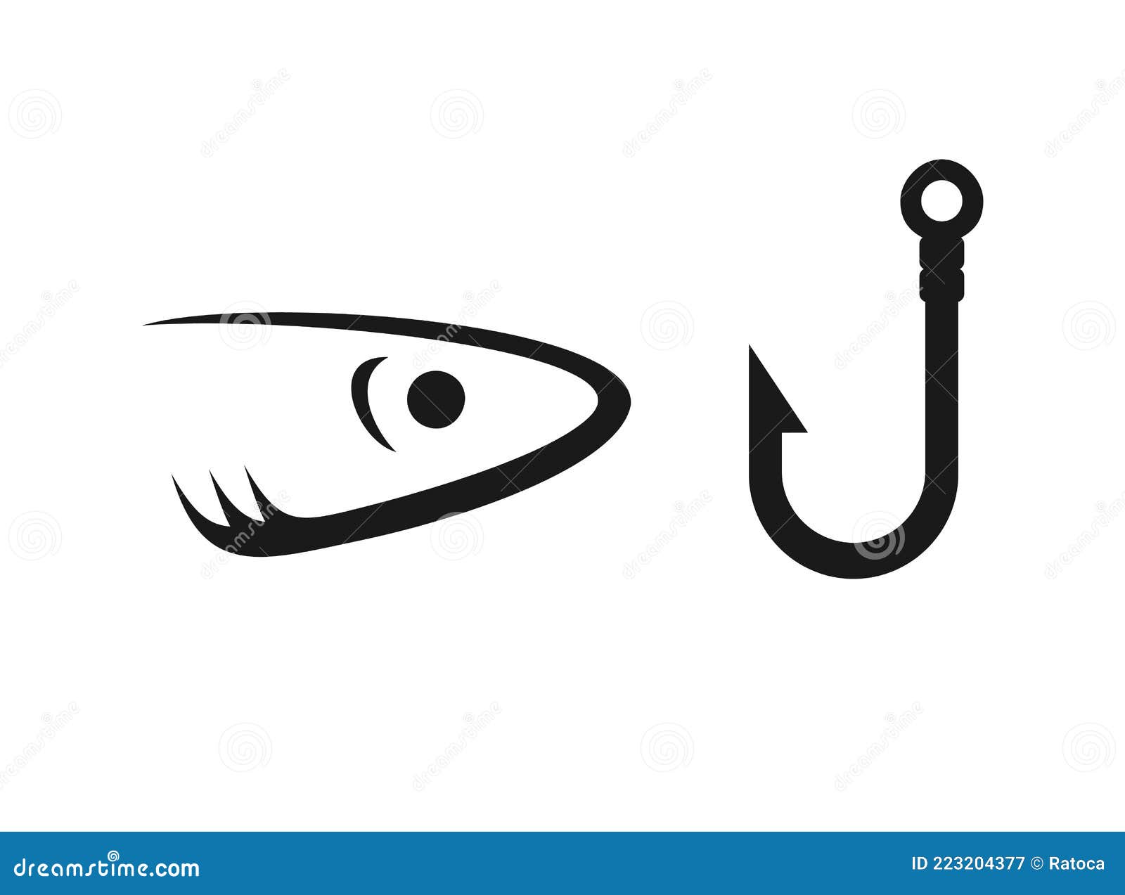 Creative Design of Fishing Symbol Stock Vector - Illustration of wild ...