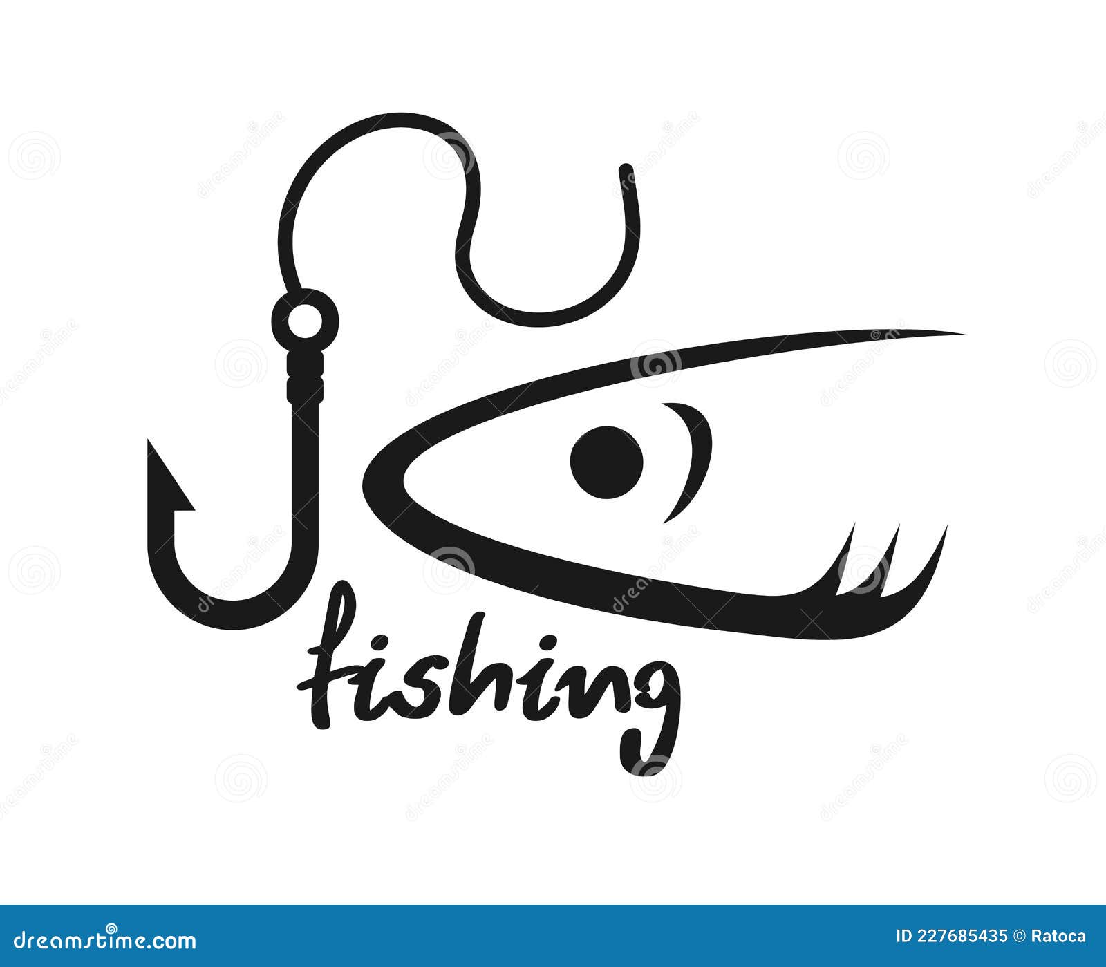 Creative Design of Fishing Symbol Stock Vector - Illustration of ...