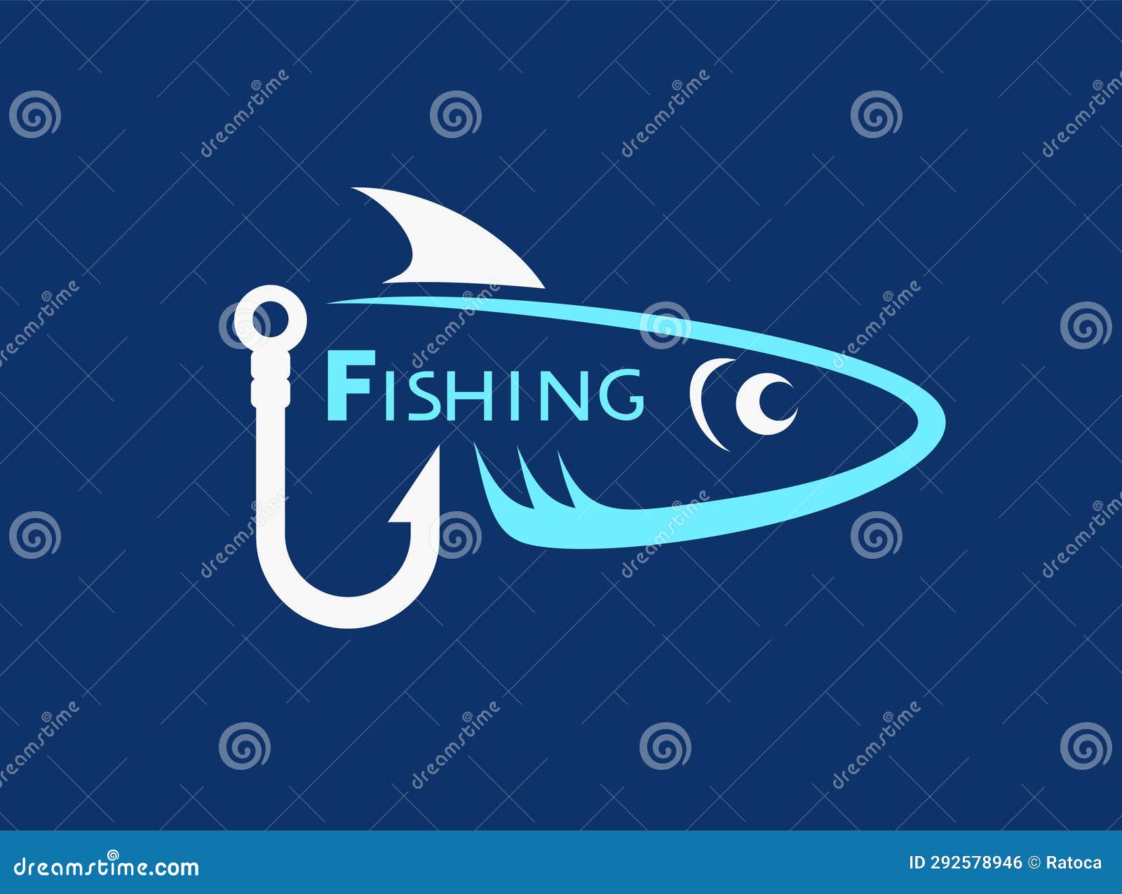 Creative Design of Fishing Symbol Stock Vector - Illustration of ...