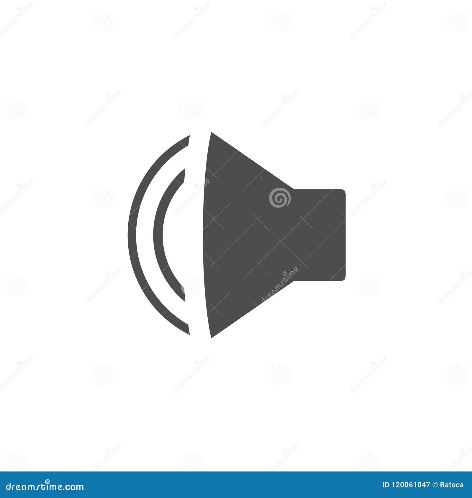 Flat speaker symbol stock vector. Illustration of vector - 120061047