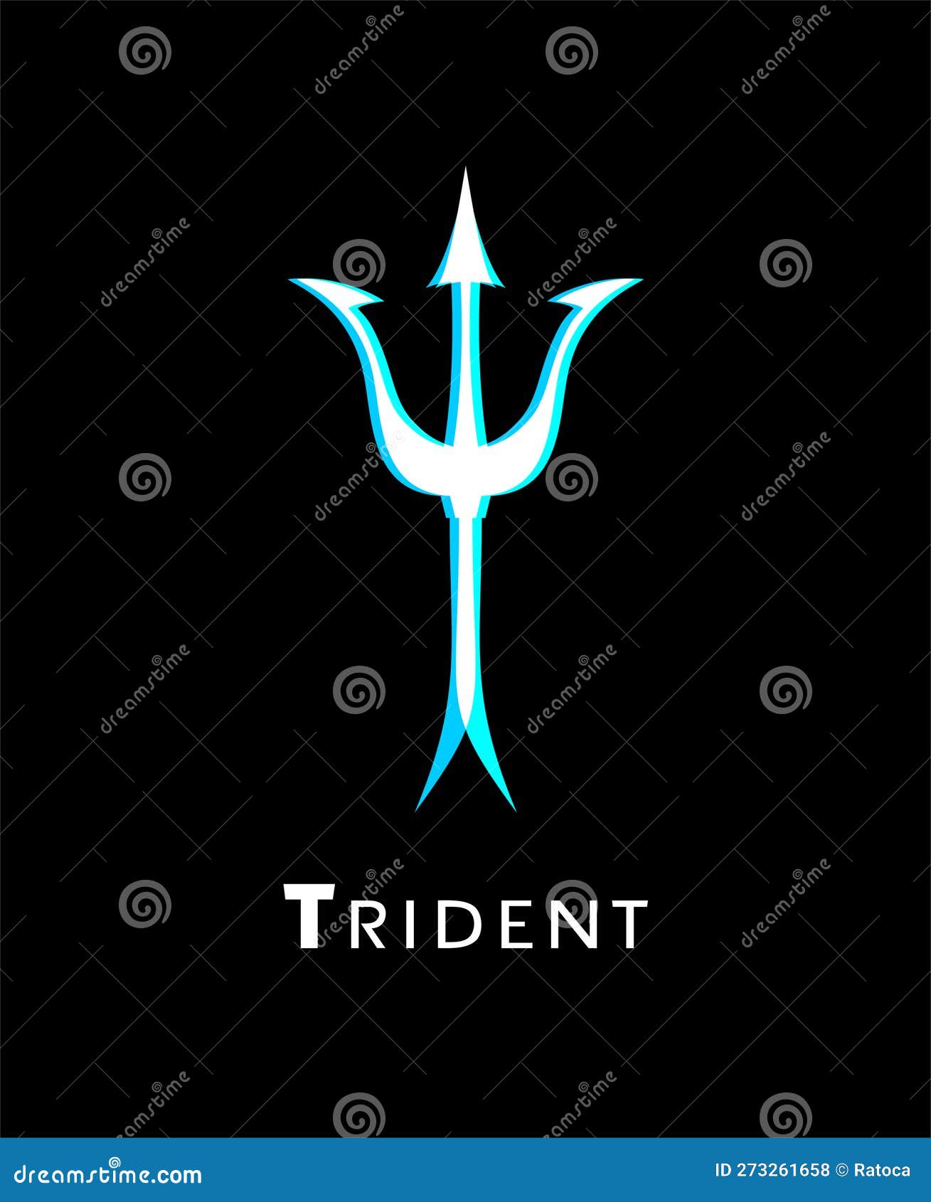 Flat trident symbol stock vector. Illustration of greek - 273261658