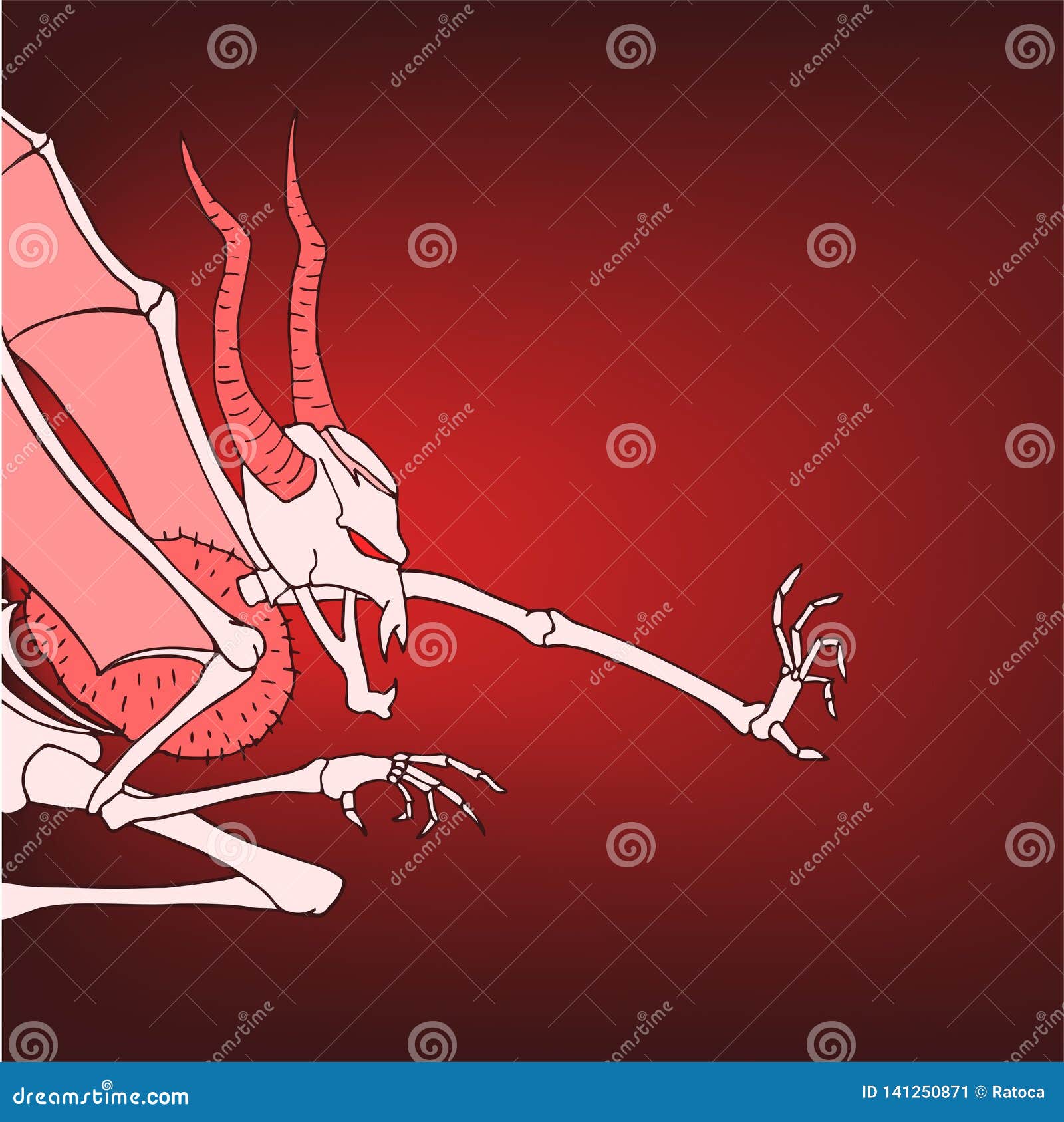 Flying danger demon stock vector. Illustration of attack - 141250871