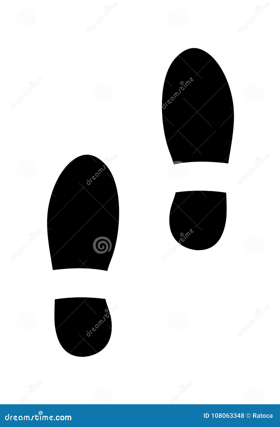 Footstep symbol stock vector. Illustration of steps - 108063348