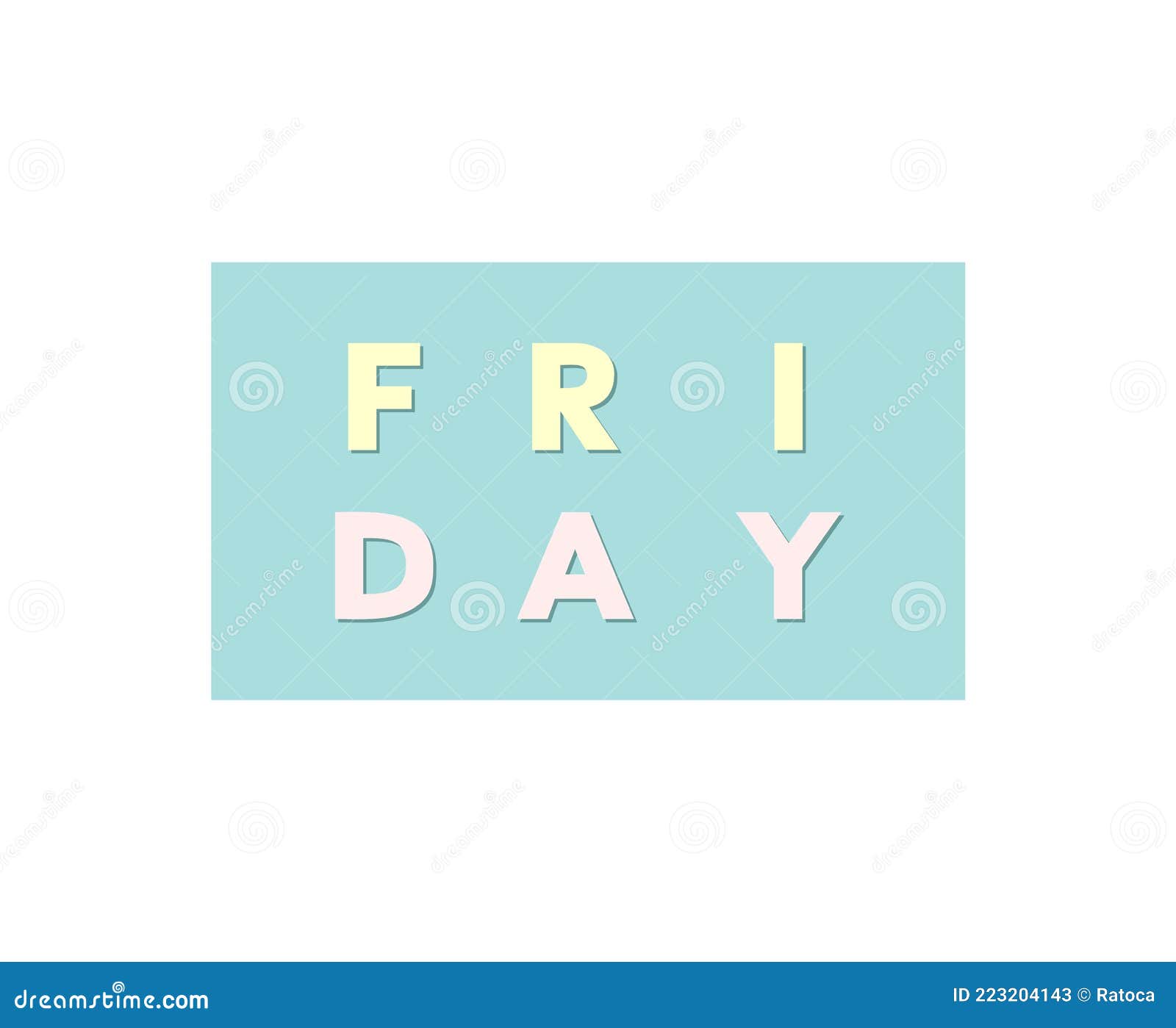 Creative Design of Friday Symbol Stock Vector - Illustration of friday ...