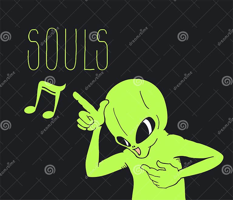 Funny alien dancing stock vector. Illustration of disco - 292580438