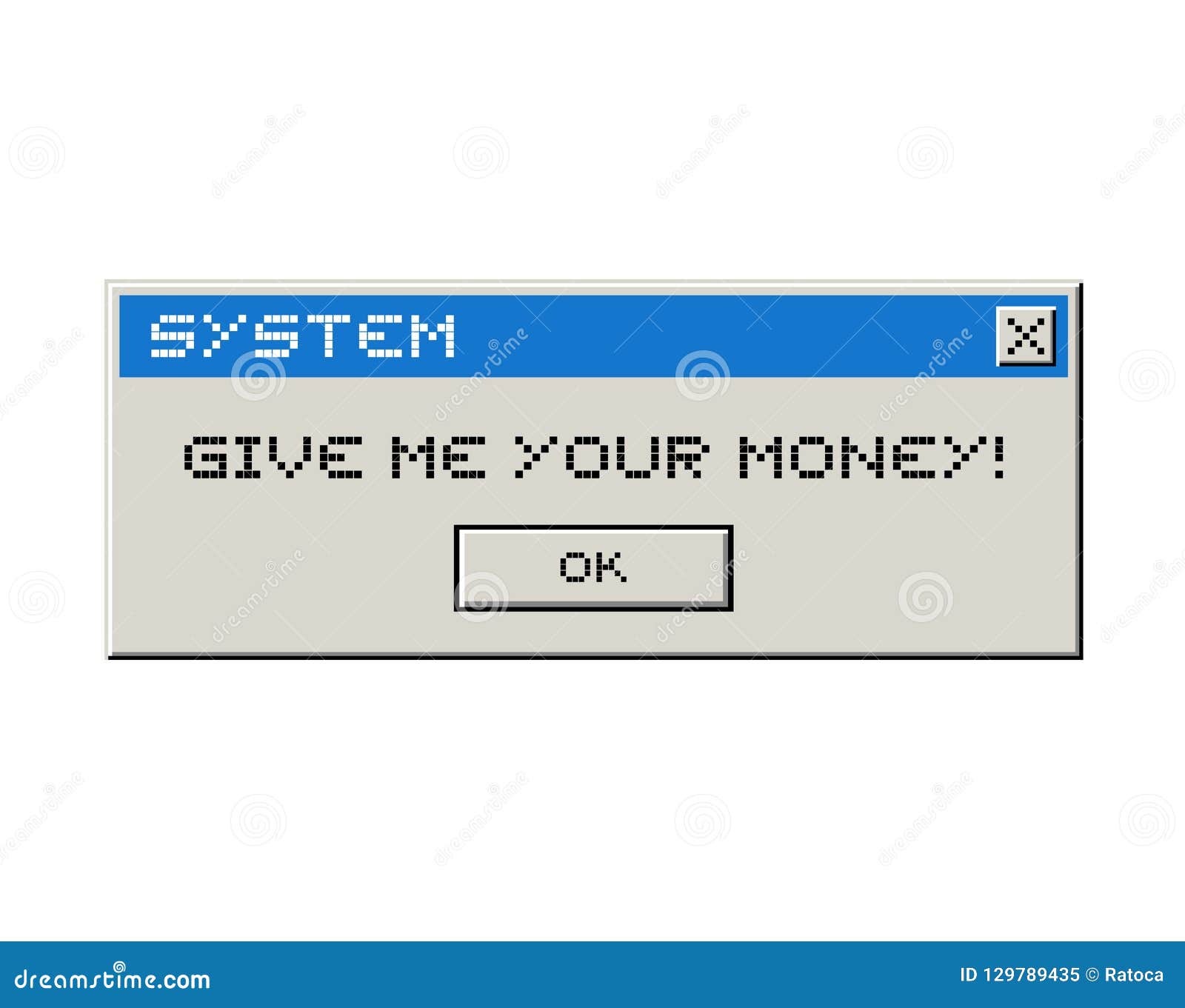 Funny computer message stock vector. Illustration of screen - 129789435