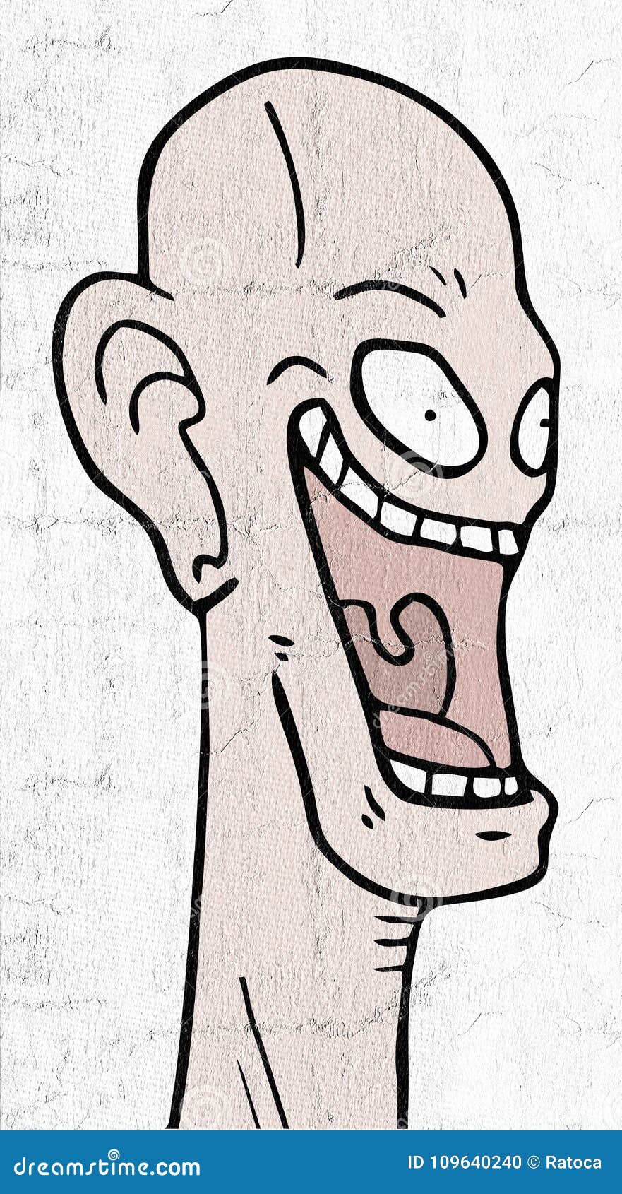 Funny crazy face stock illustration. Illustration of comic - 109640240