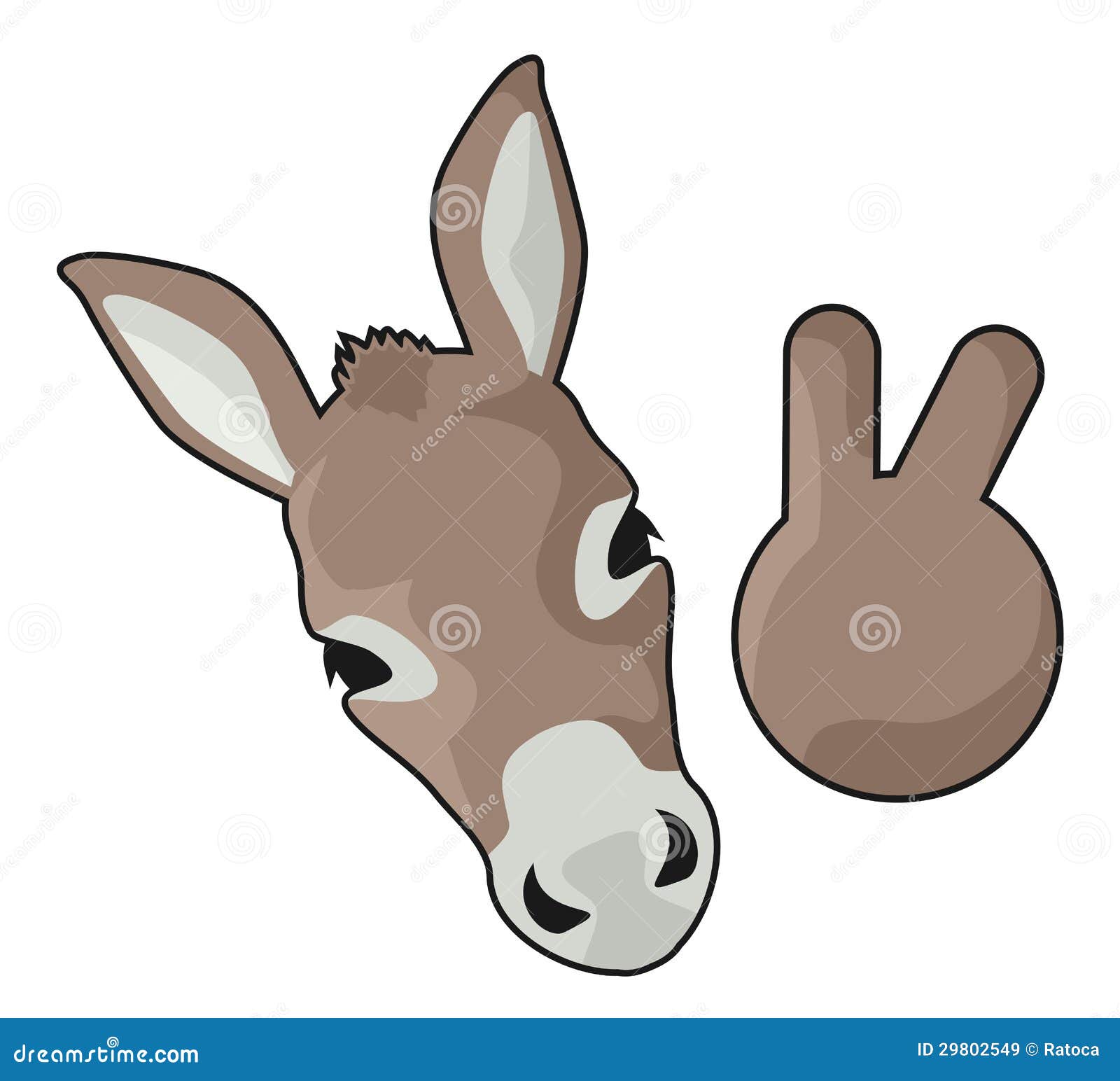 Funny donkey stock vector. Illustration of expressive - 29802549