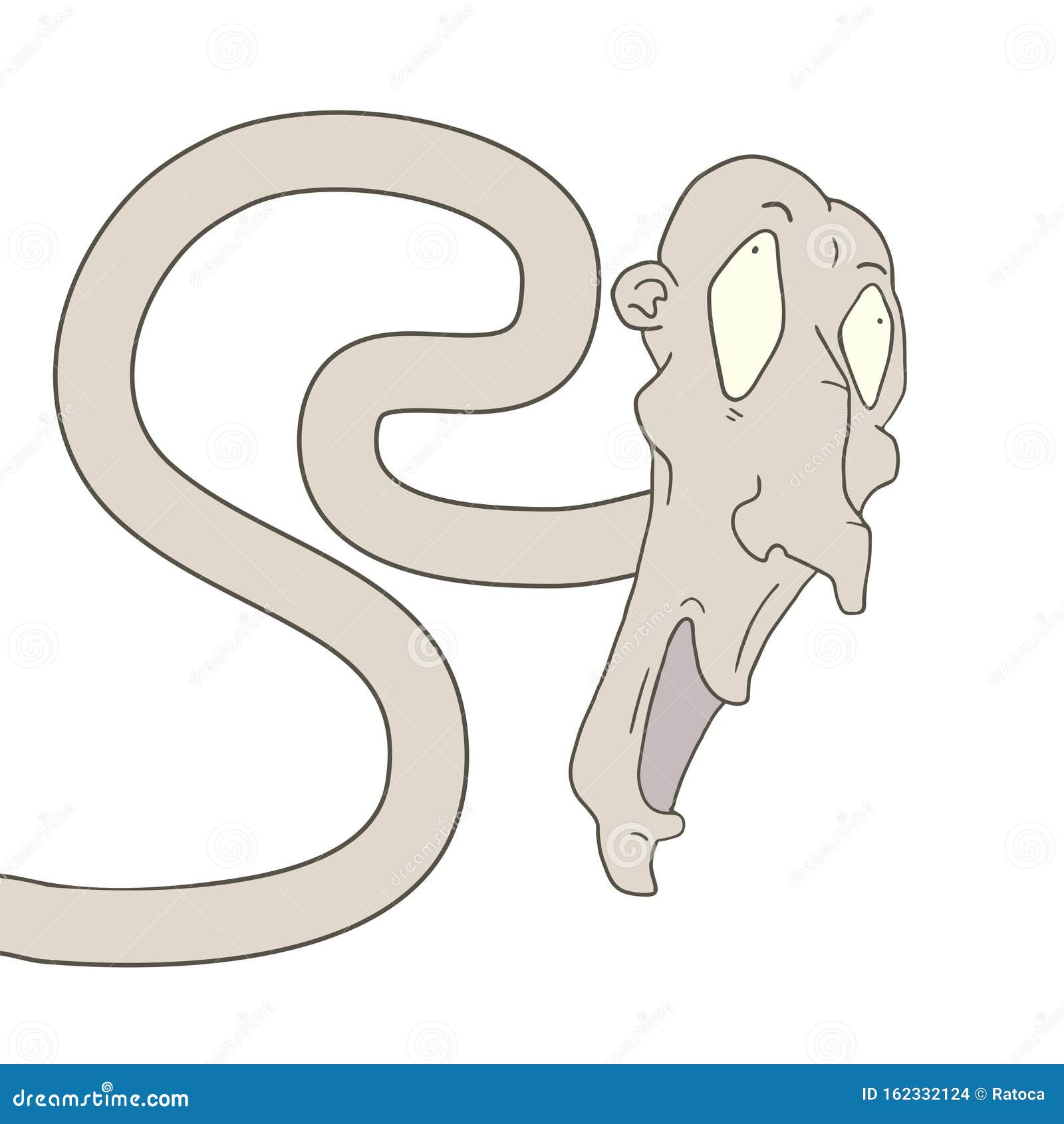 Funny face with long neck stock vector. Illustration of vector - 162332124