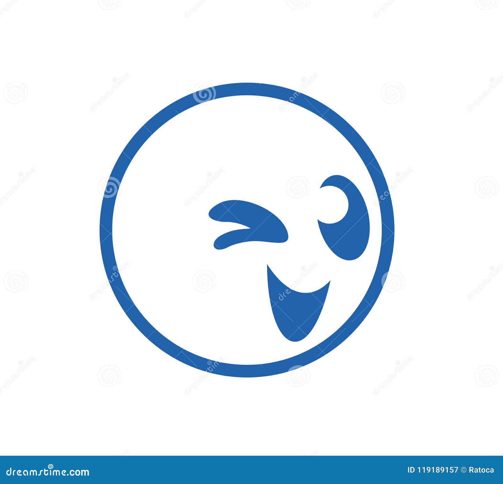 Funny face winking stock vector. Illustration of cute - 119189157
