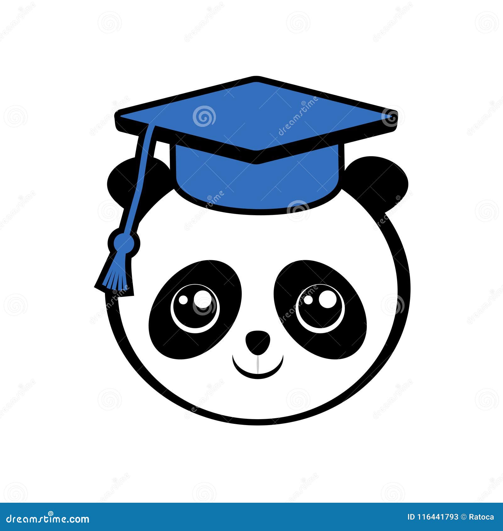 Funny Panda Student Illustration Stock Vector - Illustration of icon ...