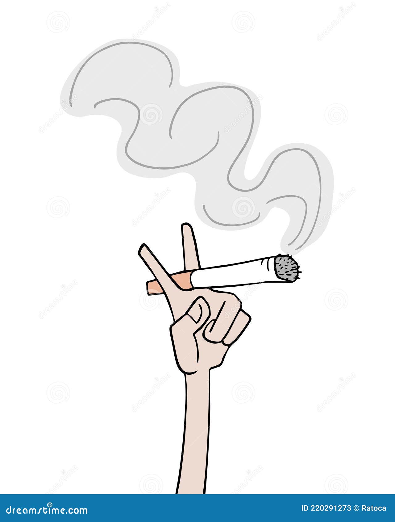 Funny smoking man draw stock vector. Illustration of tobacco - 220291273