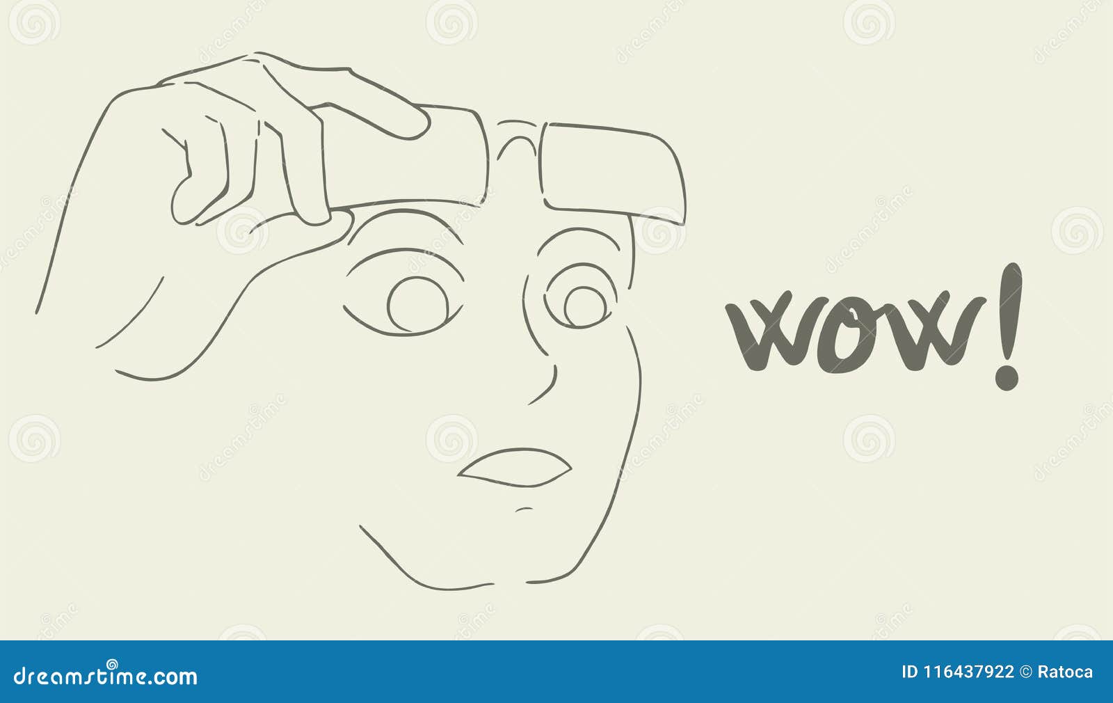 Funny wow message stock vector. Illustration of cartoon - 116437922