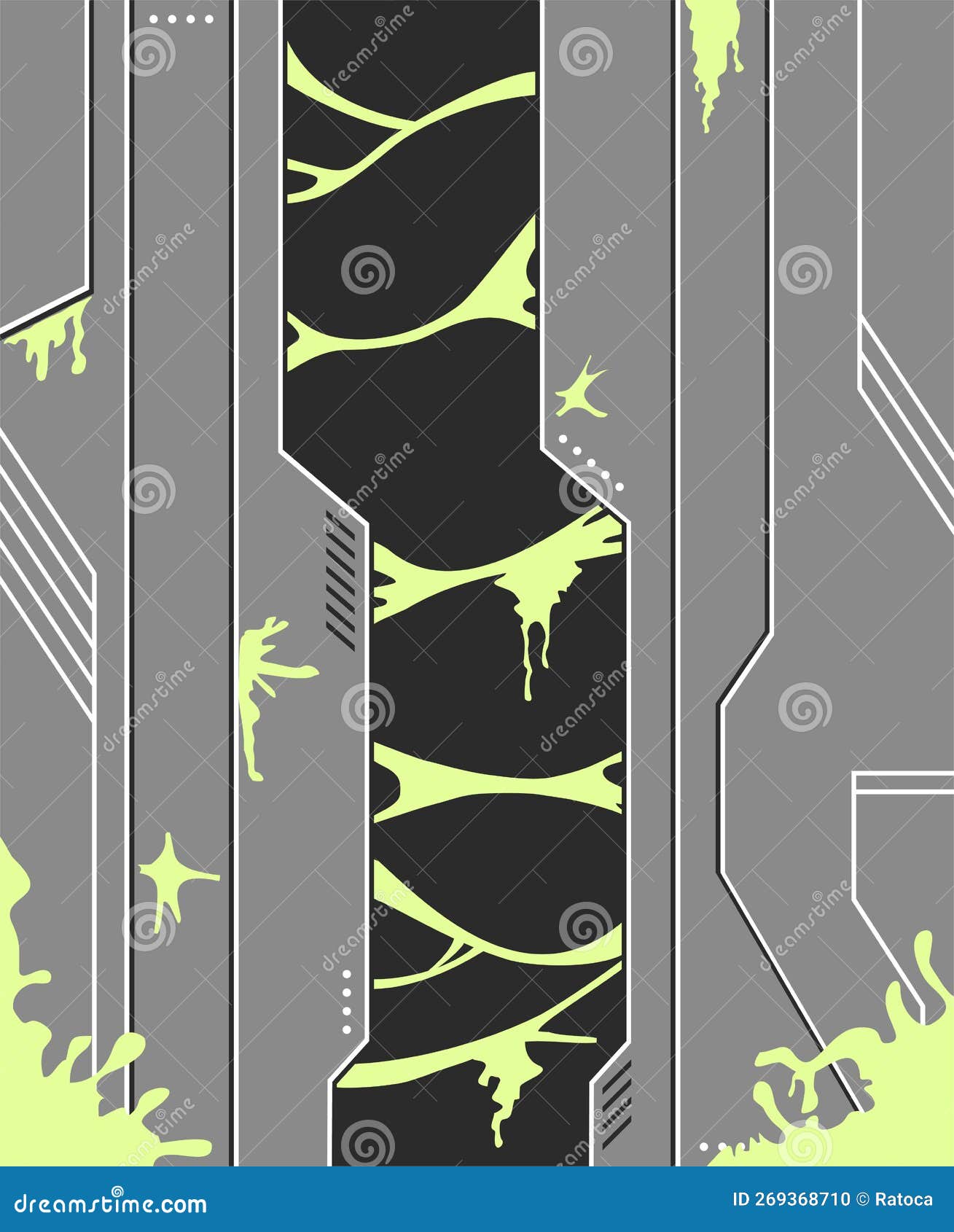 Futuristic gate design stock vector. Illustration of stargate - 269368710