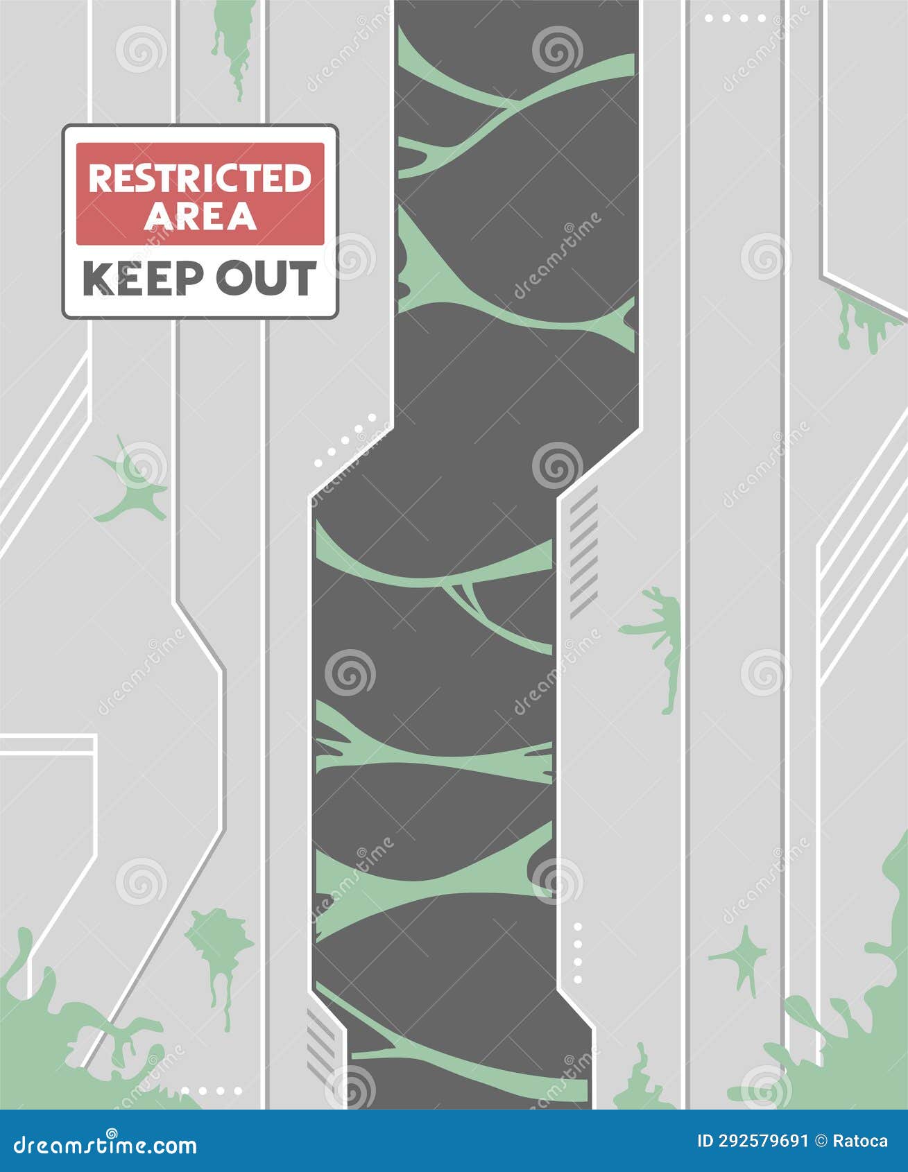 Futuristic gate design stock vector. Illustration of gate - 292579691