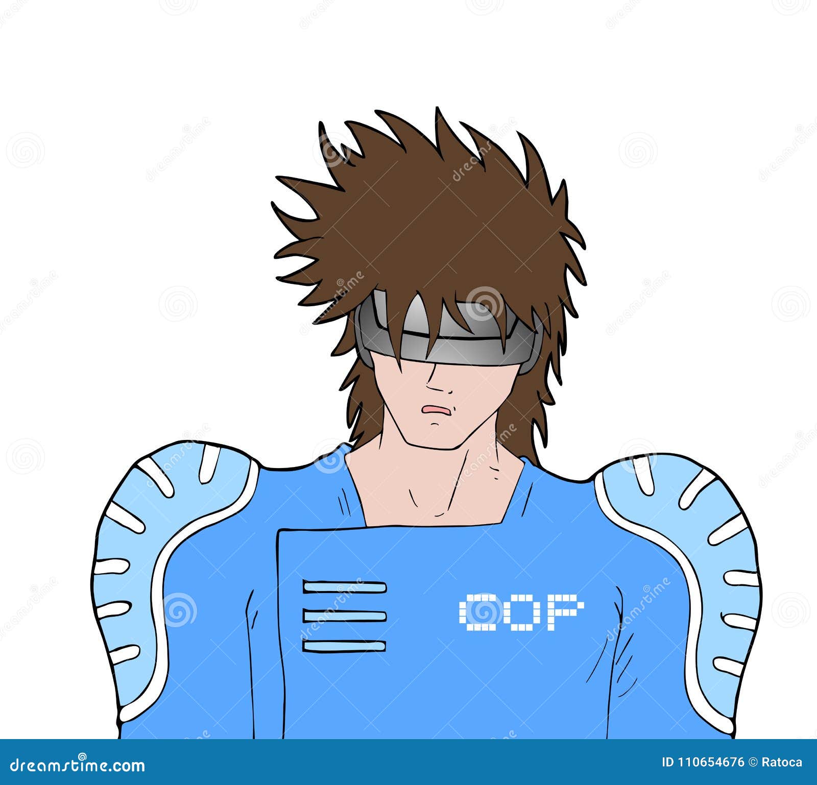 Futuristic man draw stock vector. Illustration of design - 110654676