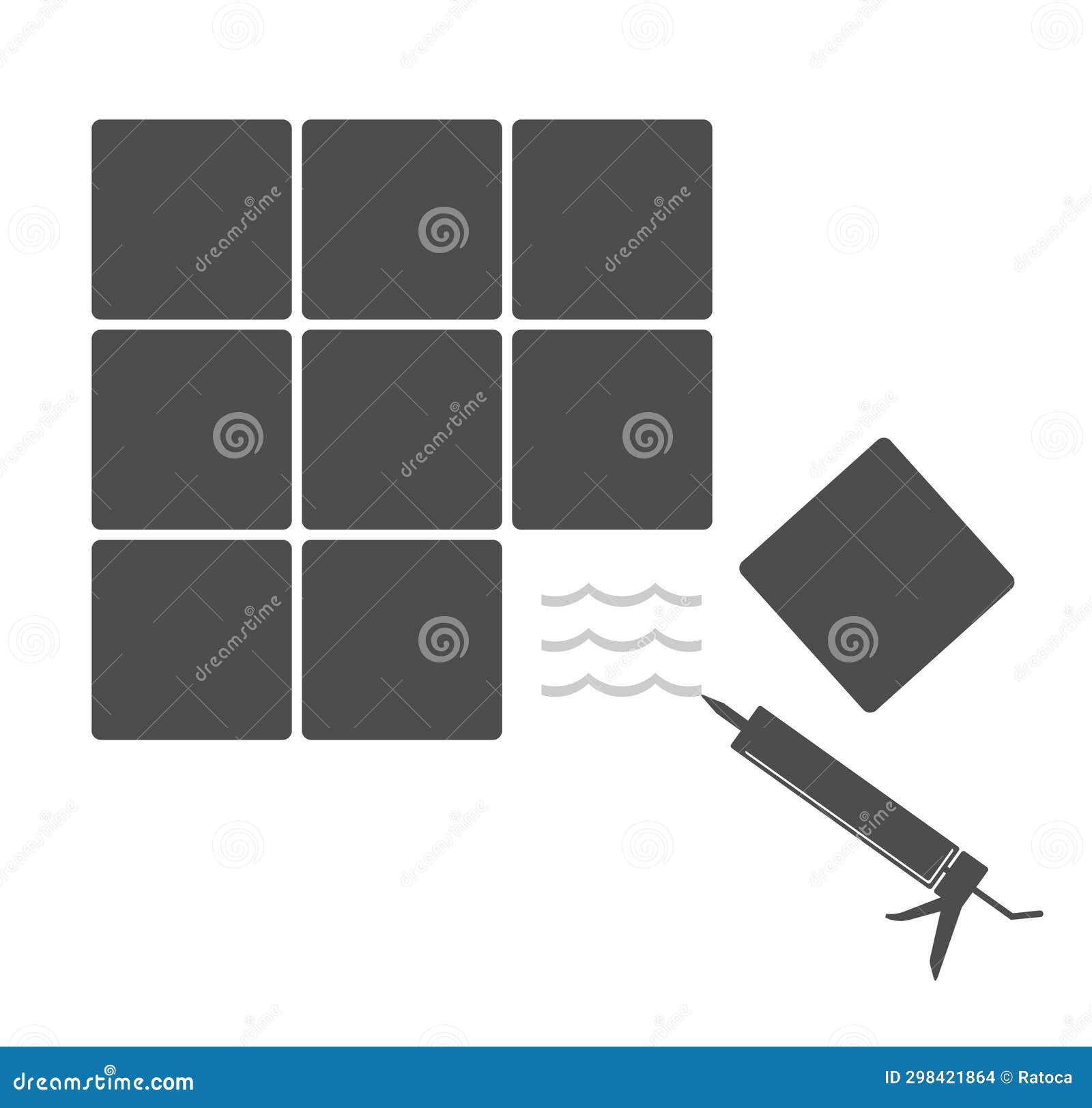 Gluing Tool Working Icon Vector Illustration | CartoonDealer.com #298423024