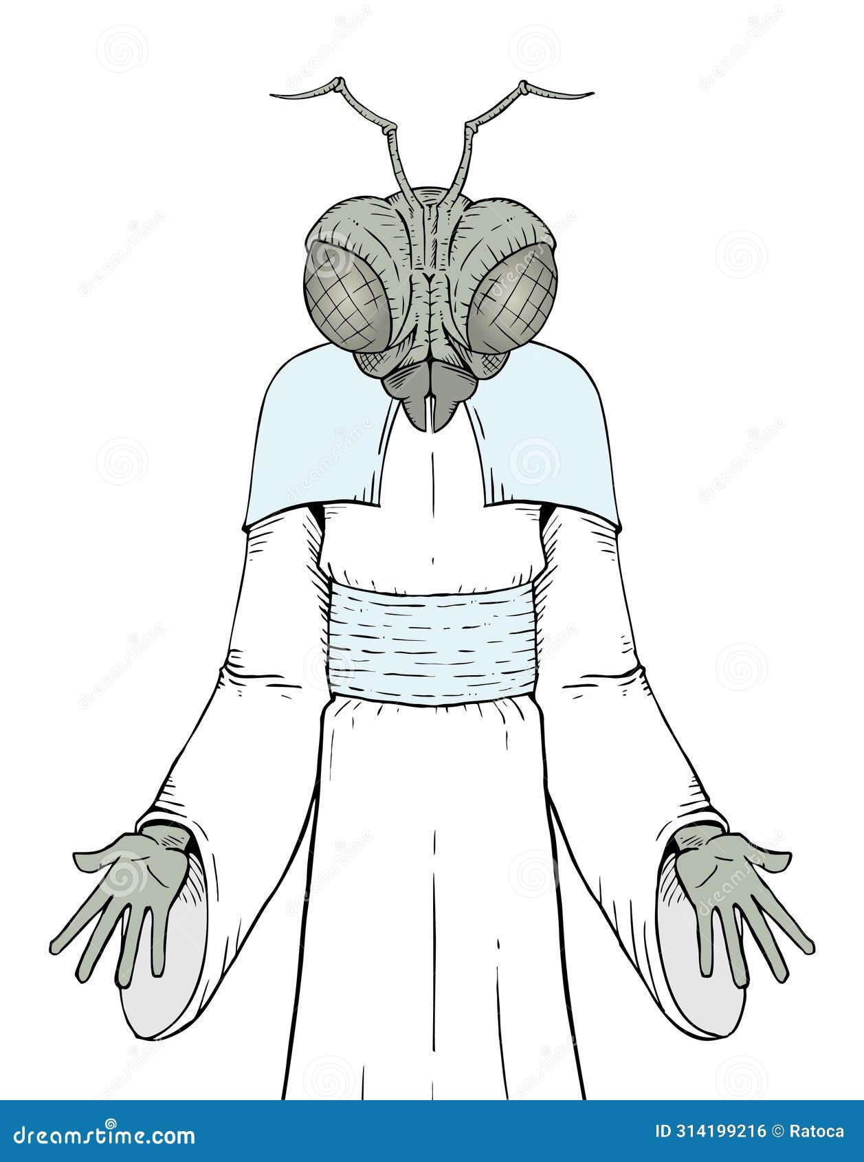 God alien draw stock vector. Illustration of scifi, freemason - 314199216