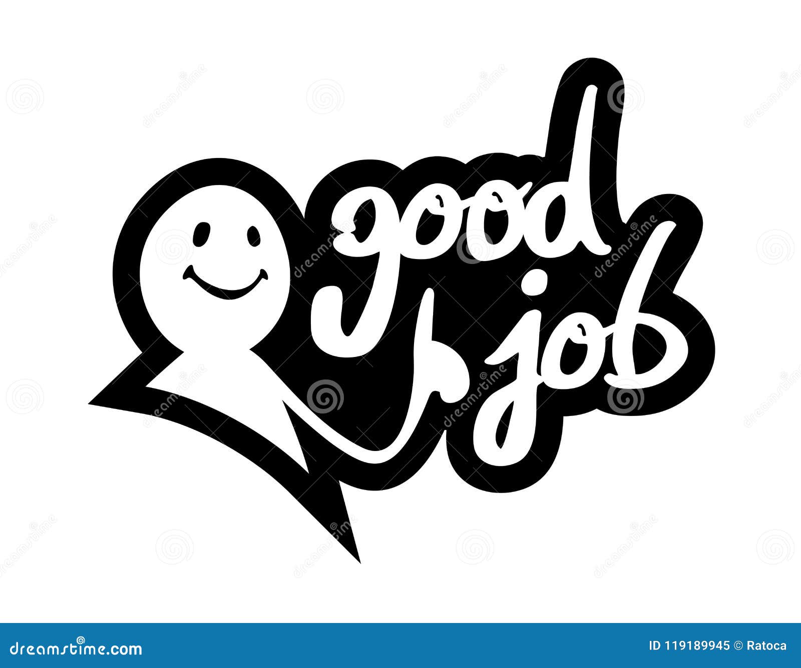 Good job message stock vector. Illustration of concept - 119189945