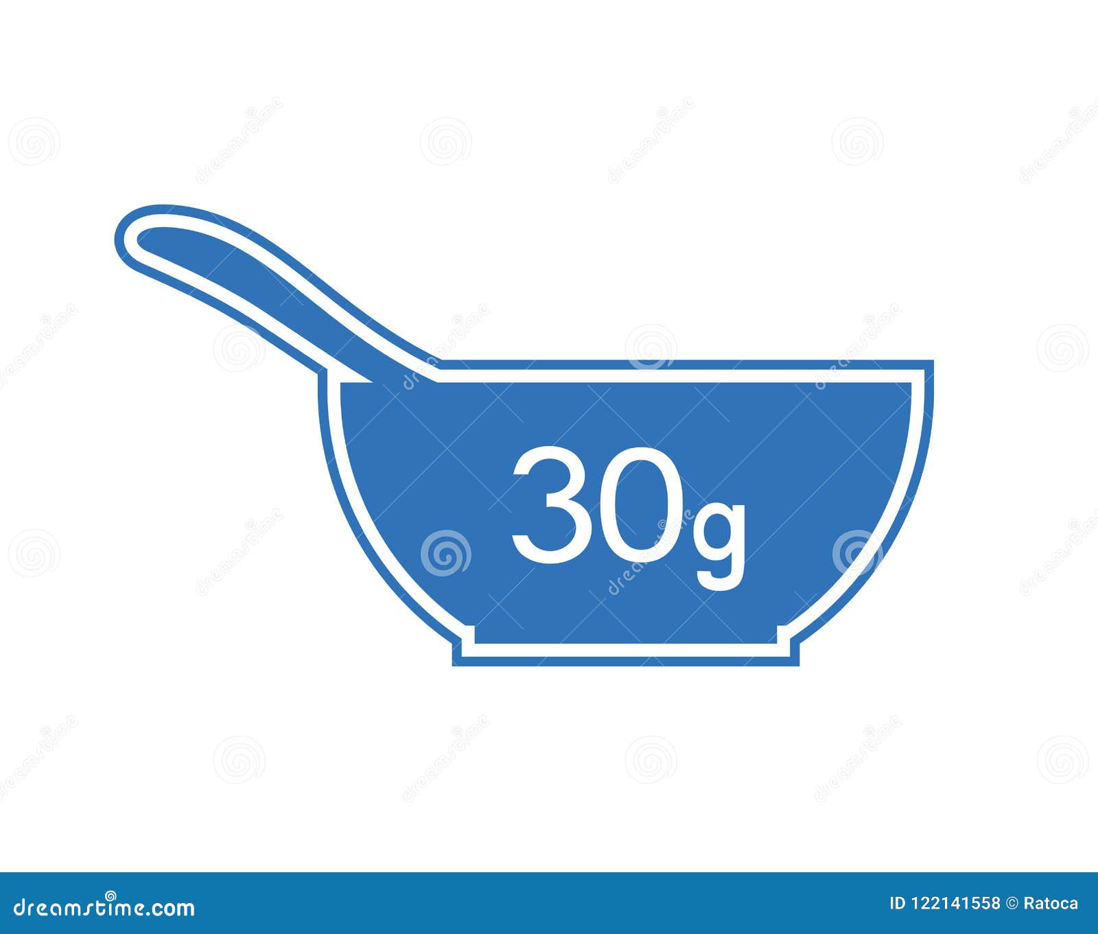 30 grams bowl icon stock vector. Illustration of healthy - 122141558