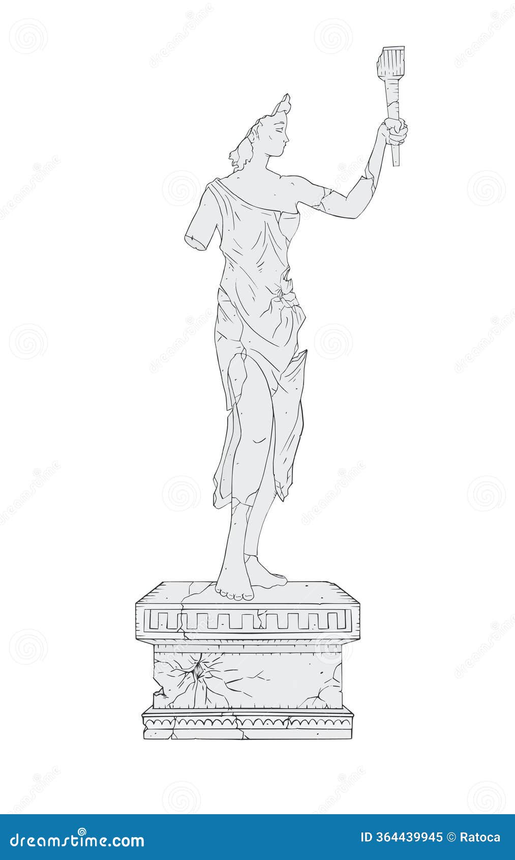 Greek Statue Bundle With Olive Branches, Stars, Snakes And Plants ...