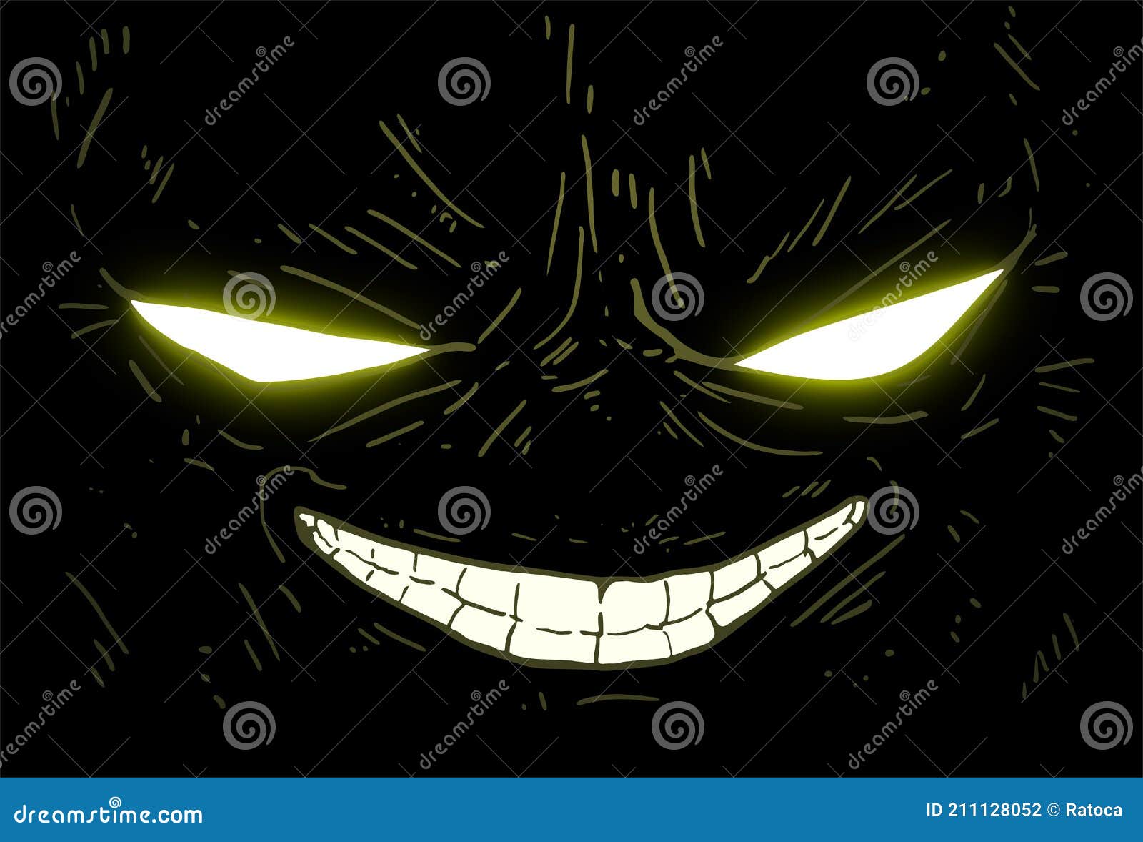 Design of Grinning Evil Face Stock Vector - Illustration of graphic ...