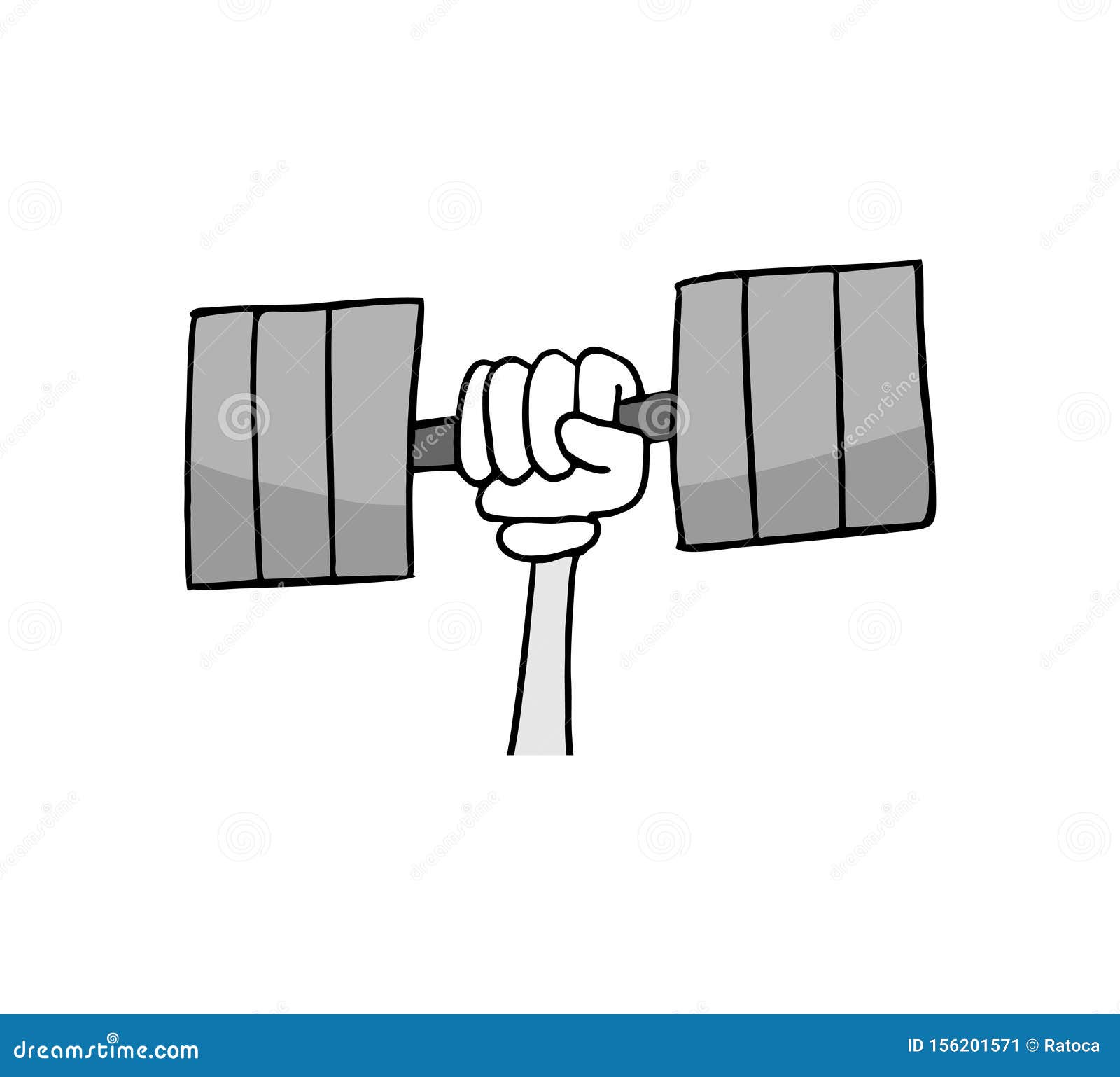 Gym hand draw stock vector. Illustration of athletic - 156201571