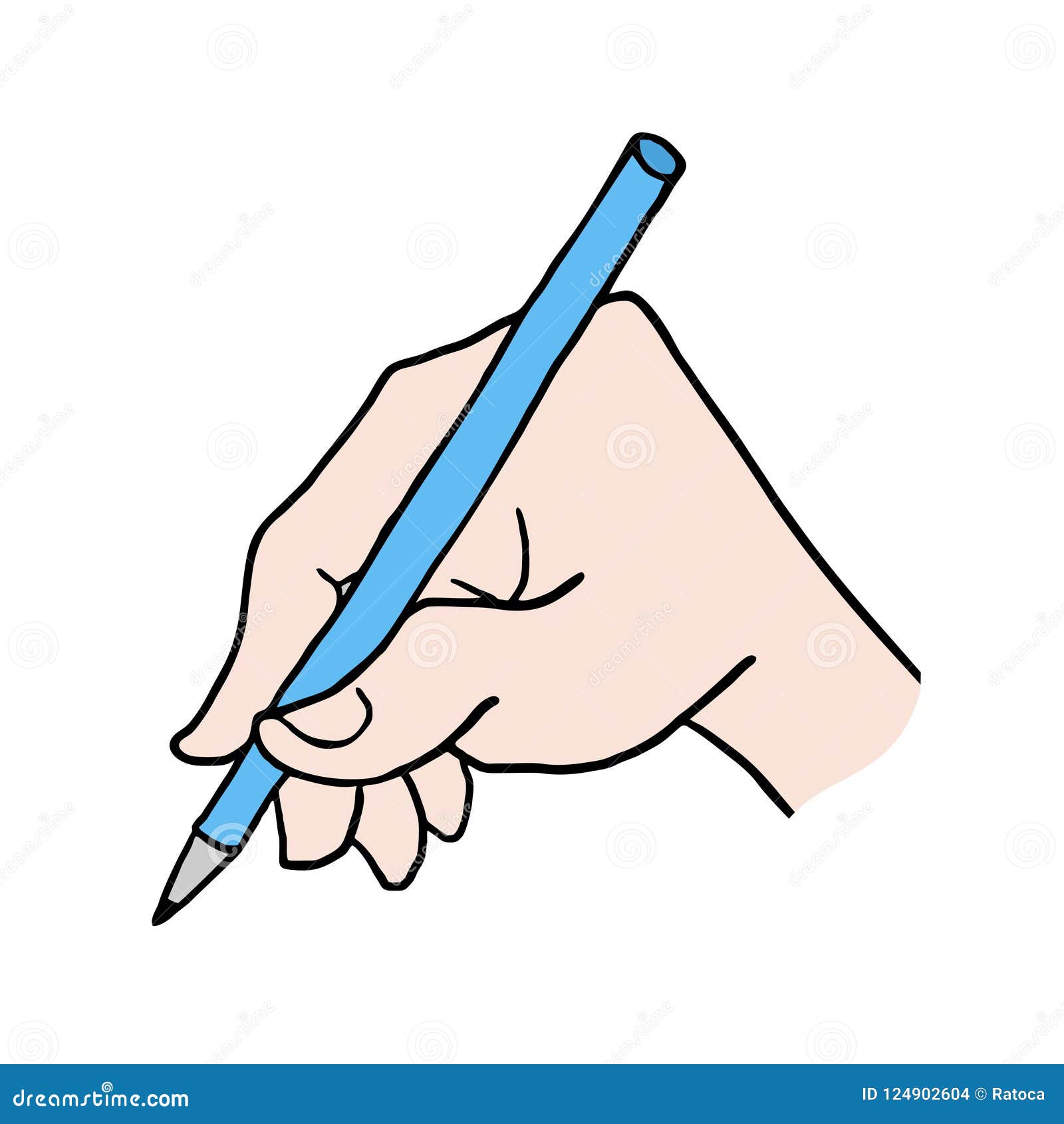 Hand drawing illustration stock vector. Illustration of hand - 124902604