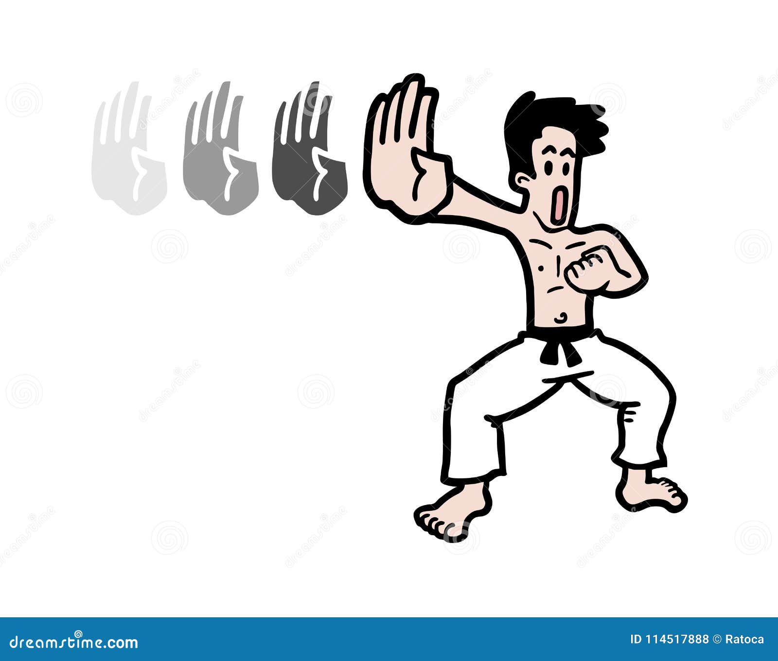 Hand karate illustration stock vector. Illustration of martial - 114517888