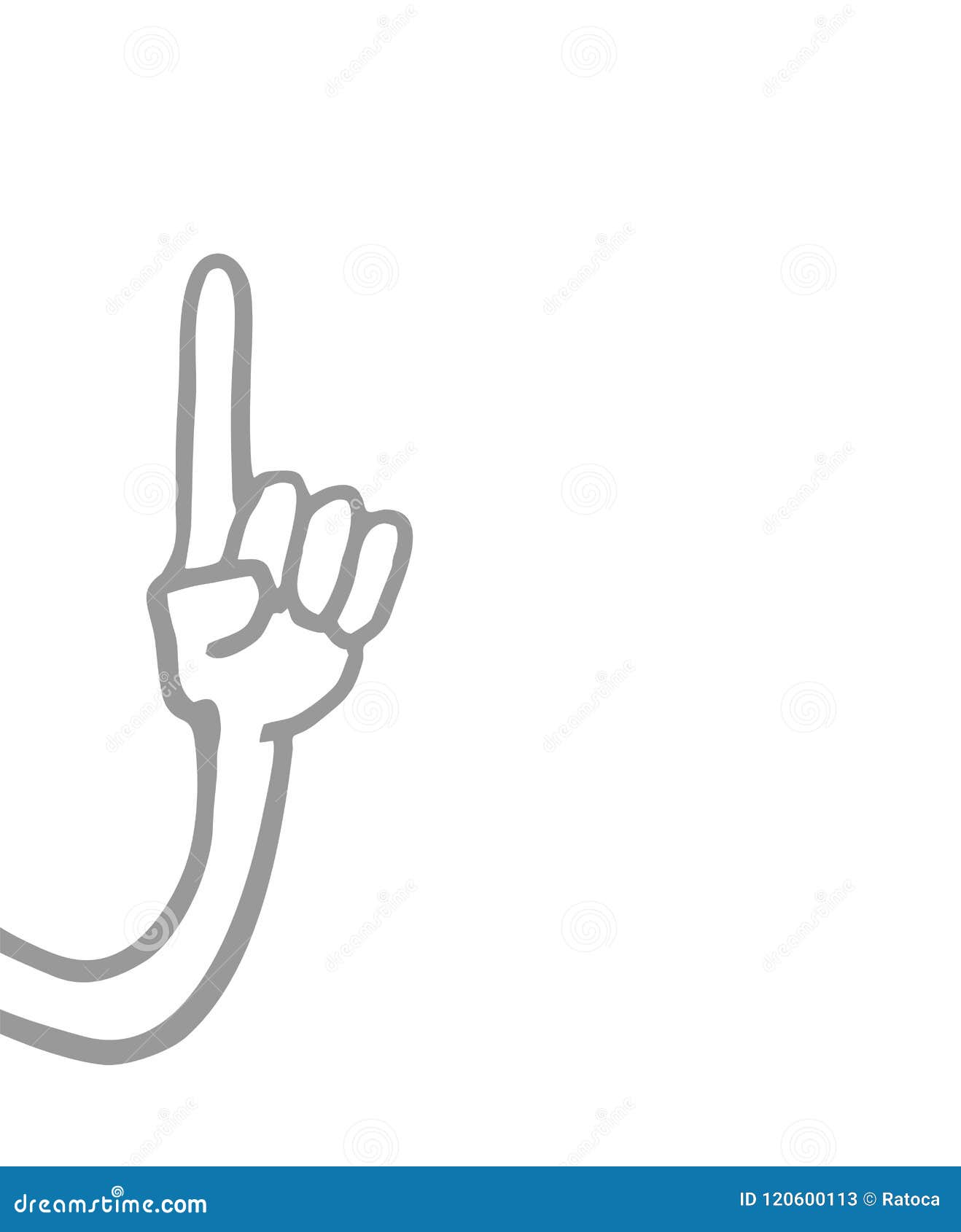 Hand pointing draw stock vector. Illustration of outline - 120600113