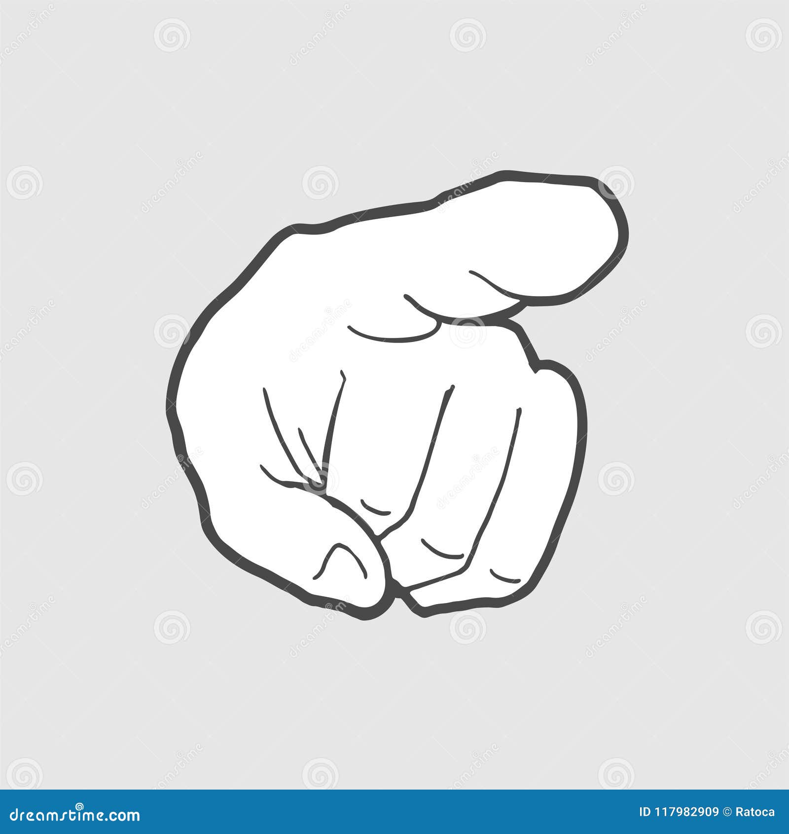 Hand pointing illustration stock vector. Illustration of human - 117982909