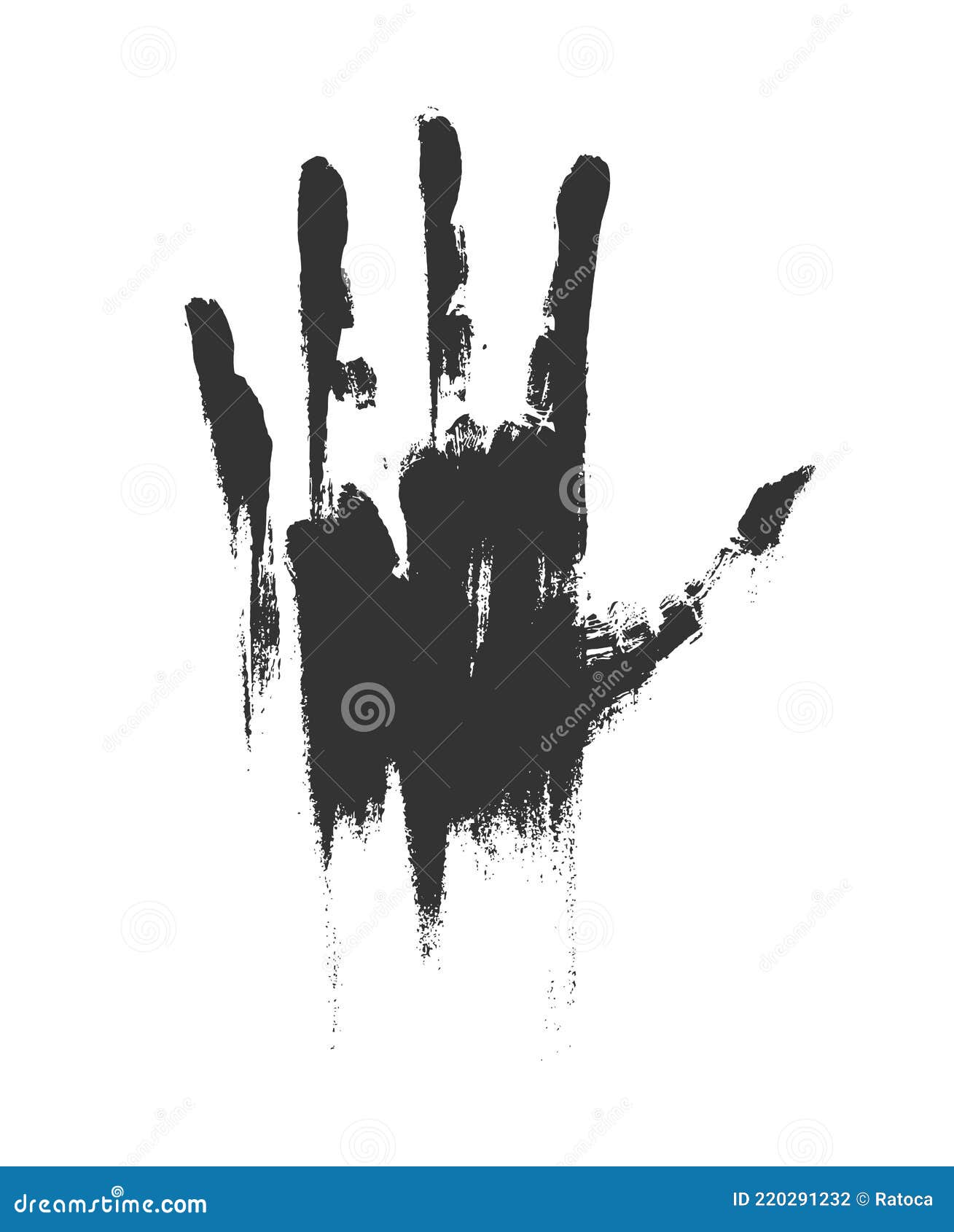 Creative Design of Hand Stain Illustration Stock Vector - Illustration ...