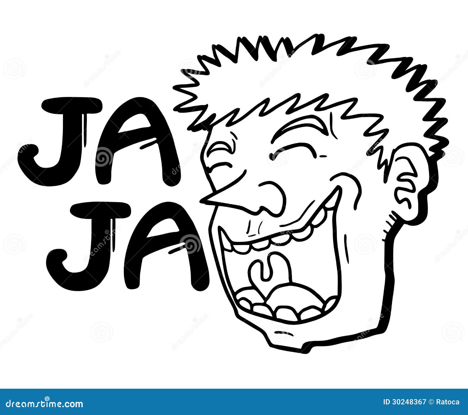 Happy comic stock vector. Illustration of interpret, drawing - 30248367