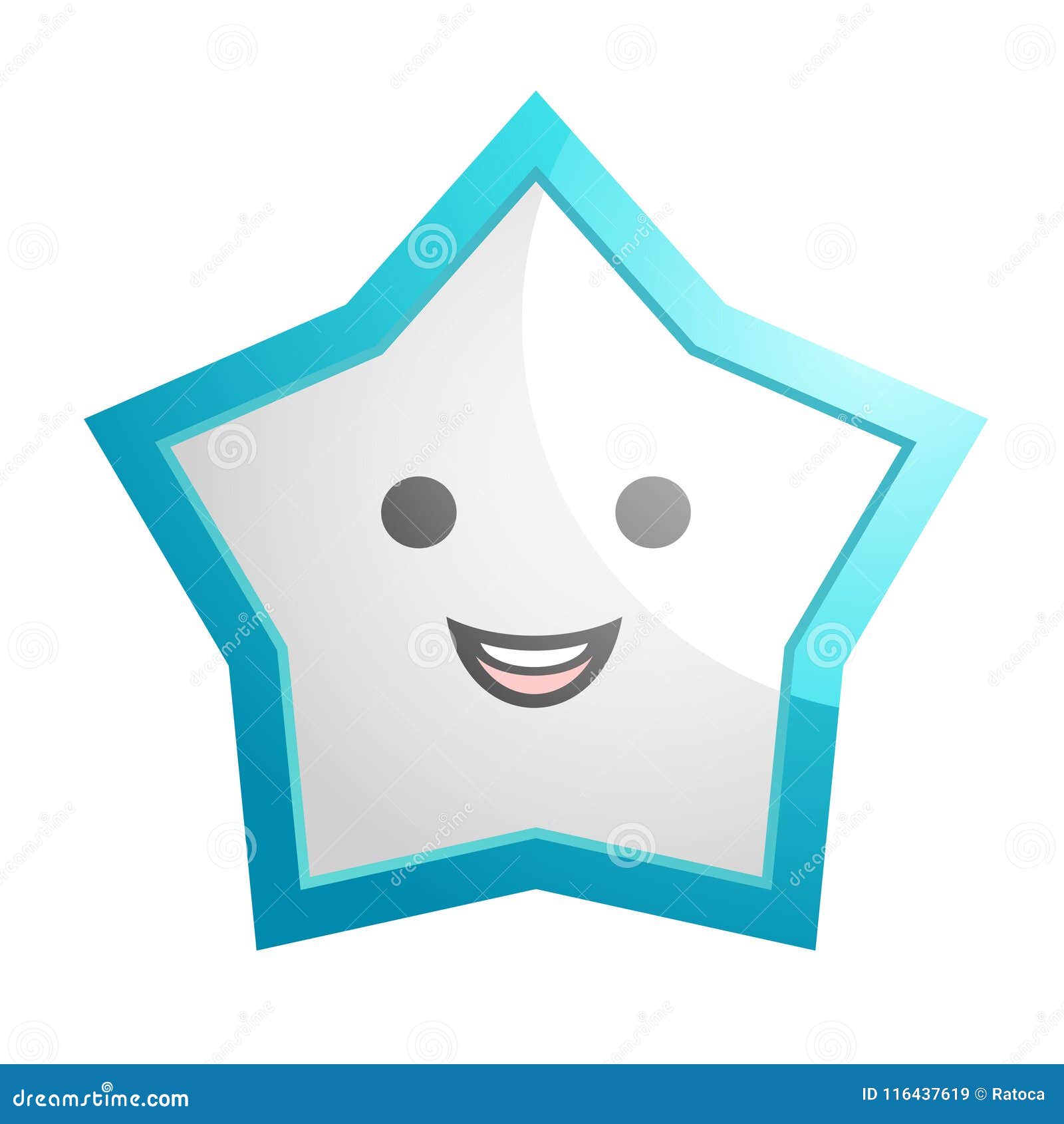 Happy star icon stock vector. Illustration of character - 116437619